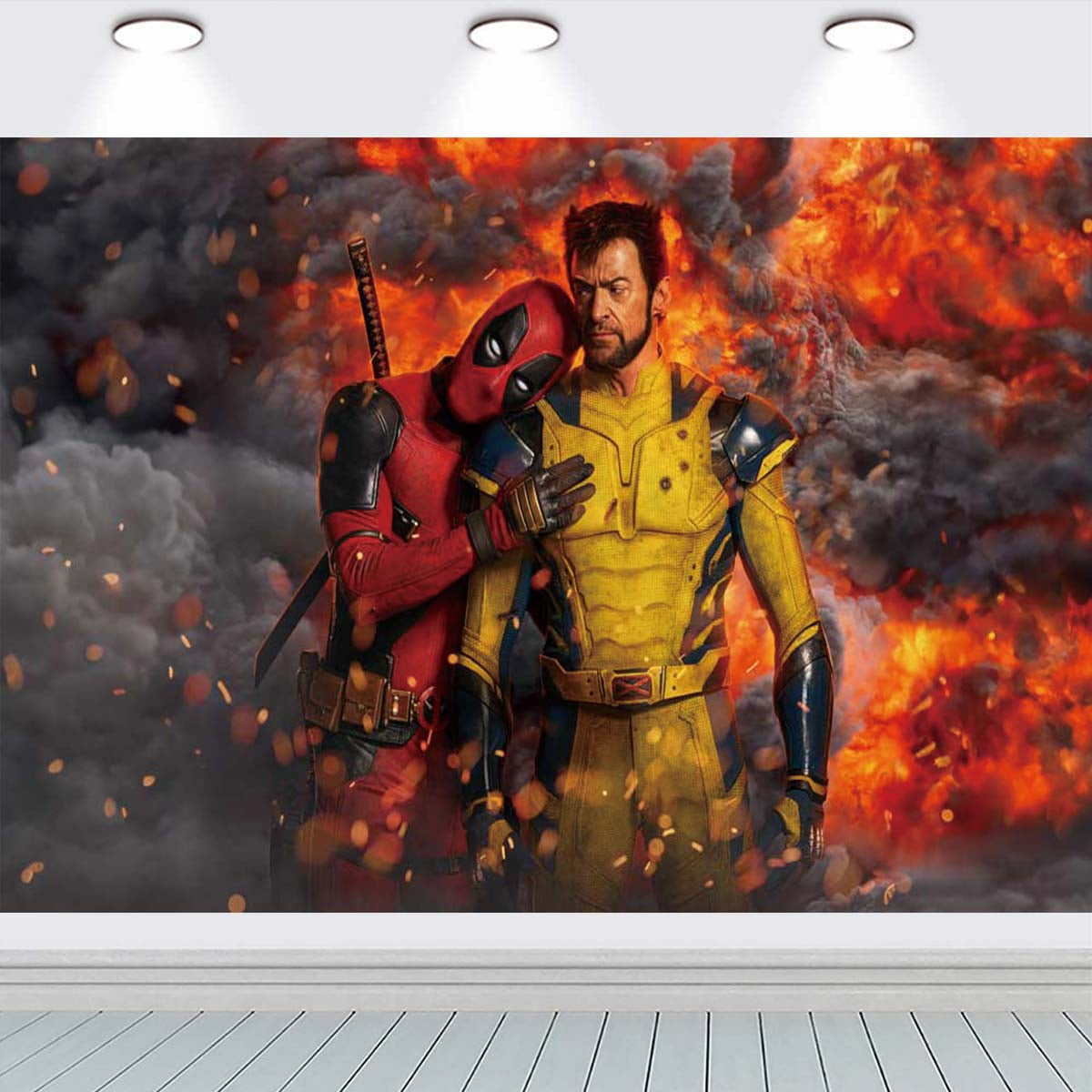 Deadpool and Wolverine Taspestry Wall Decor Birthday Banner Backdrop ...