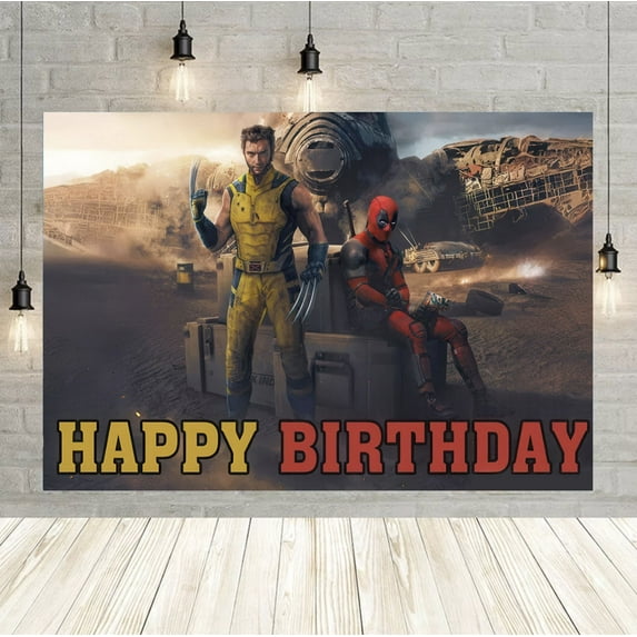Deadpool birthday party backdrop, 60x40 inches, perfect for use as a ...