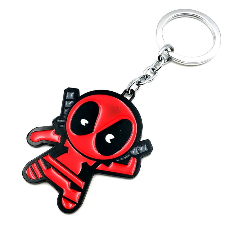 Deadpool character logo keychain around the movie, alloy oil drip ...