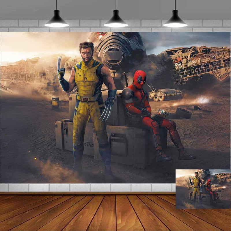 Deadpool vs Wolverine Backdrop Banner Party Supplies Poster Movie Theme ...