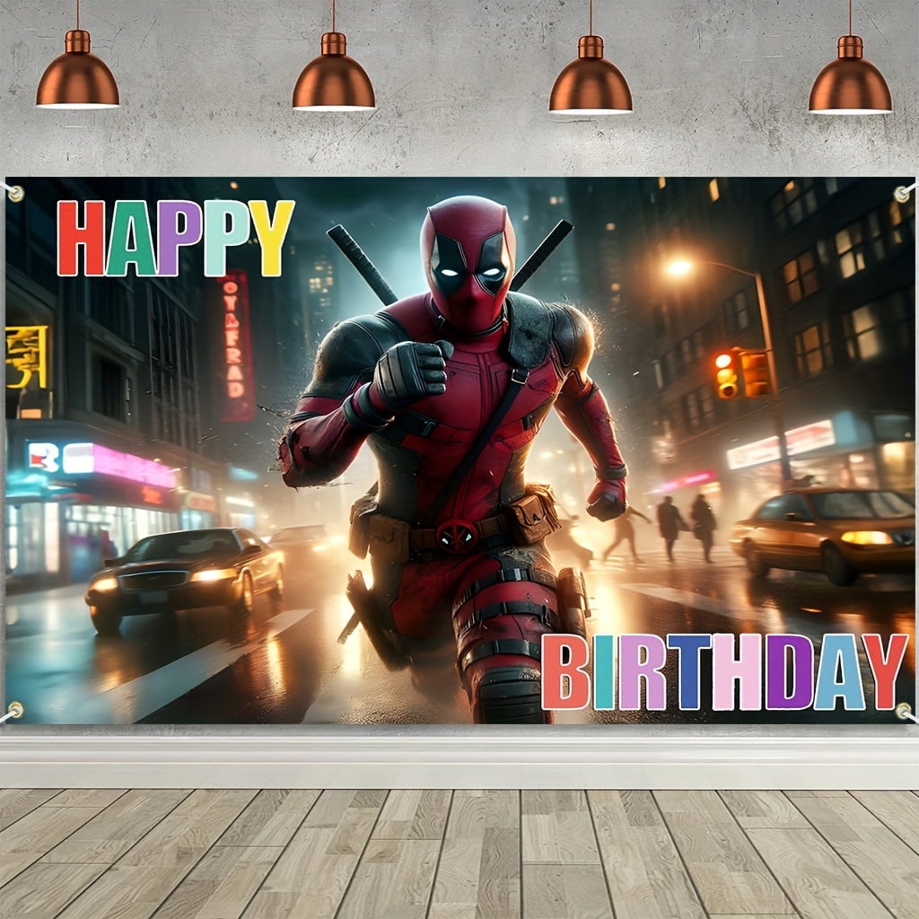 Deadpool vs Wolverine Party Supplies Birthday Decoration Backdrop ...