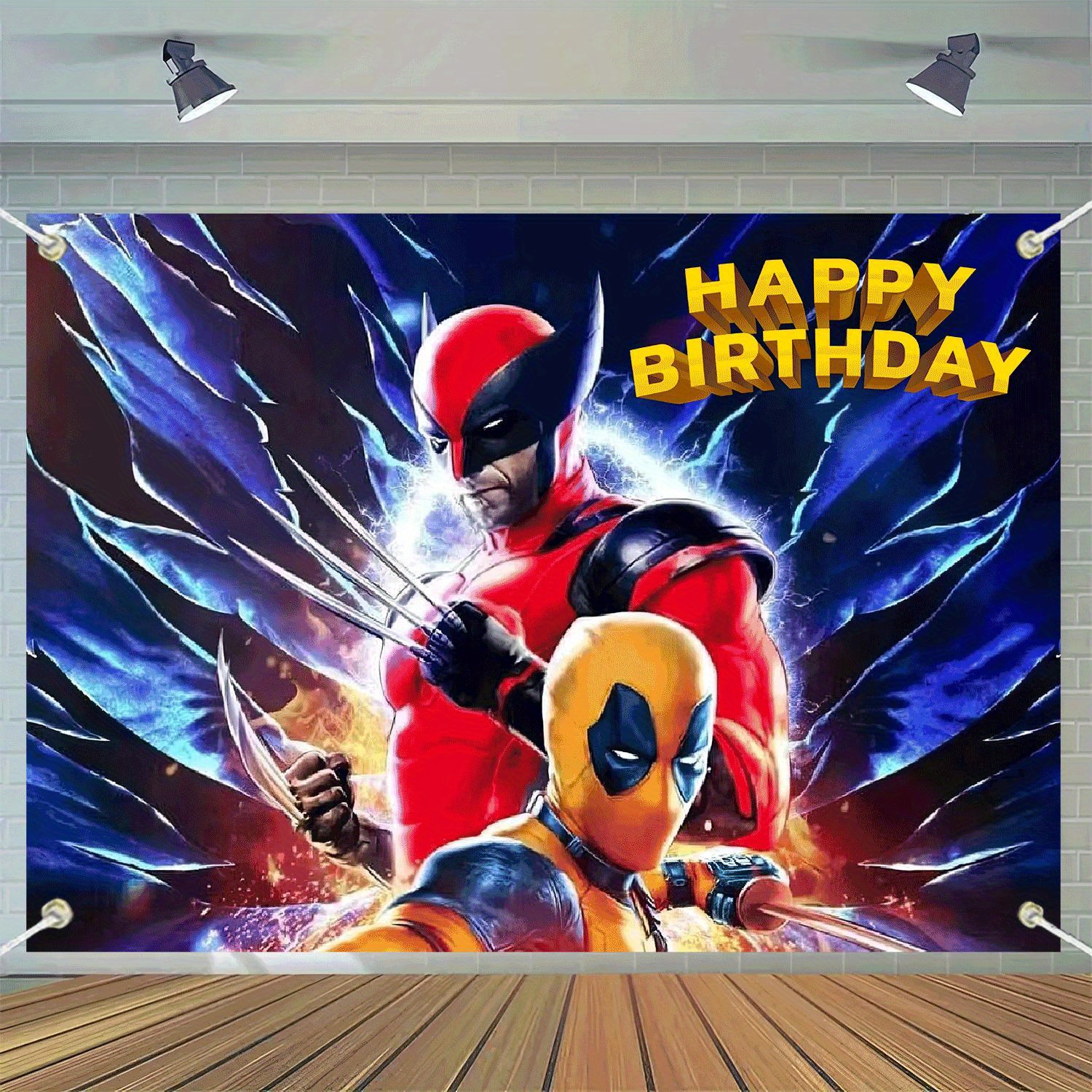 Deadpool vs Wolverine Party Supplies Decoration Backdrop Background ...