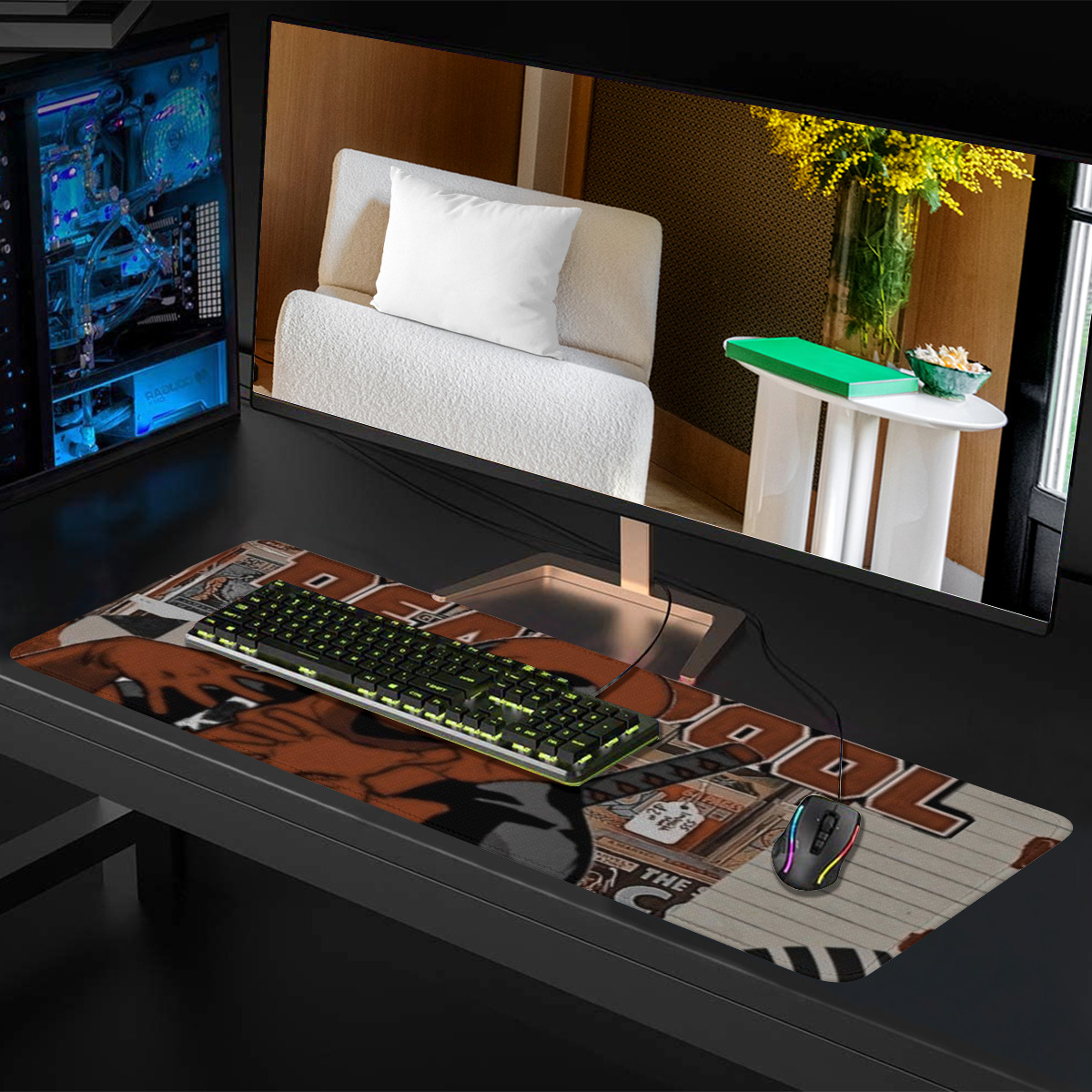 Deadpool35*16in Genshin Impact Comfortable Mouse Pad Gaming Mouse Mat ...