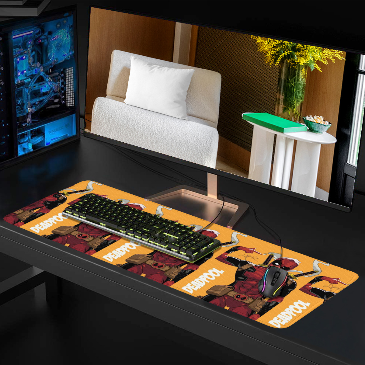 Deadpool35*16in Genshin Impact Comfortable Mouse Pad Gaming Mouse Mat ...