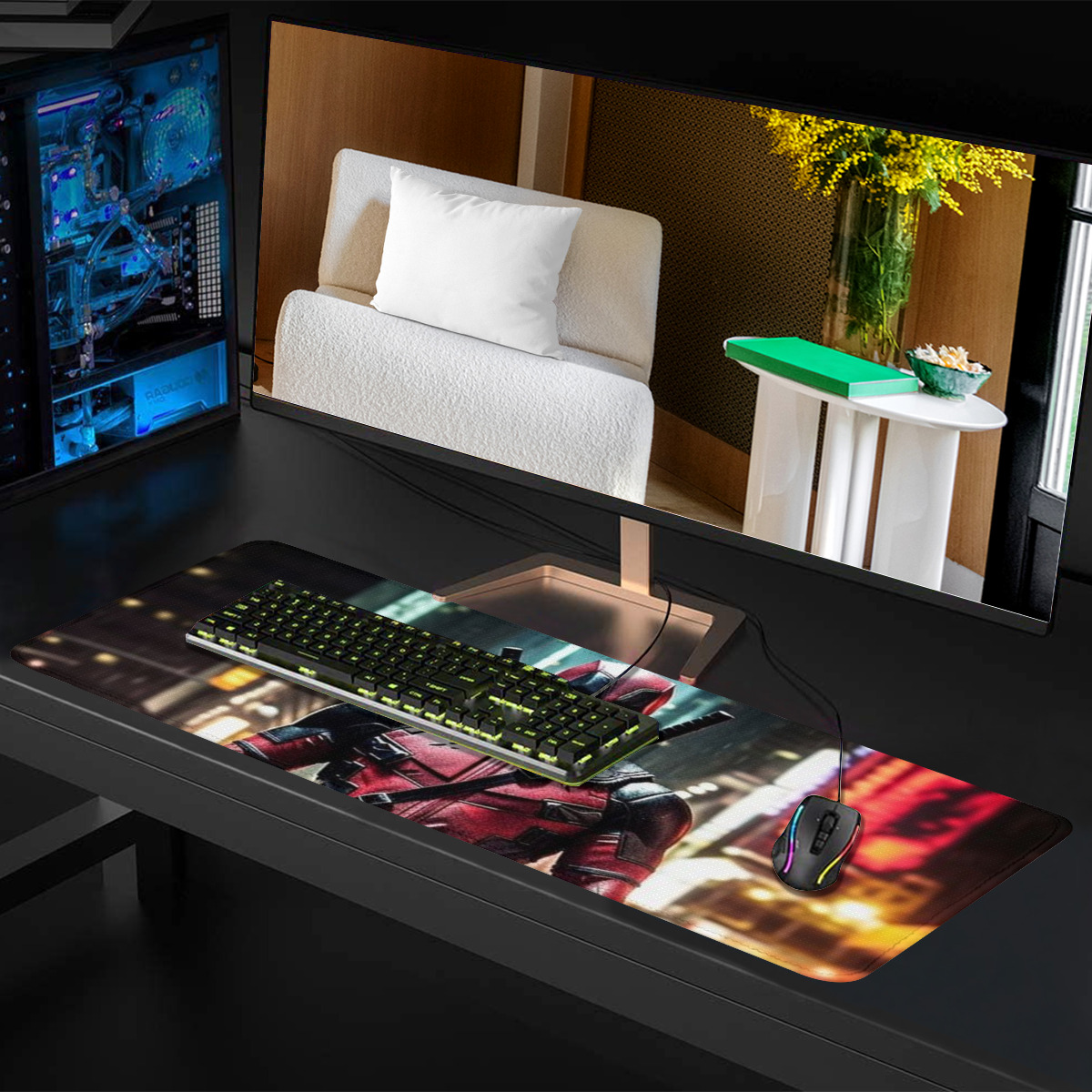 Deadpool35*16in Genshin Impact Comfortable Mouse Pad Gaming Mouse Mat ...