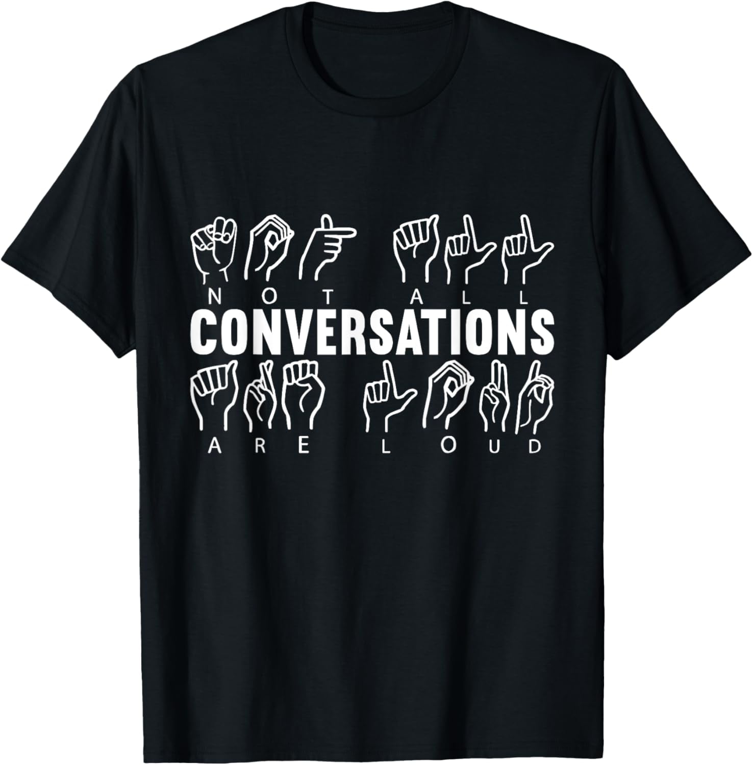 Deaf Awareness ASL Sign Language American Sign Language T-Shirt ...