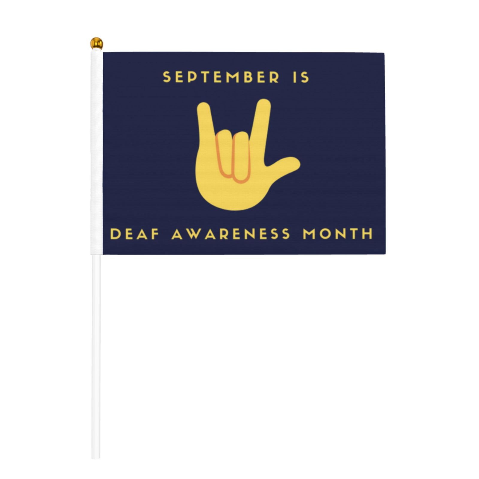 Deaf Awareness Month Hearing Loss Month Flag Small Mini Hand Held Flags ...