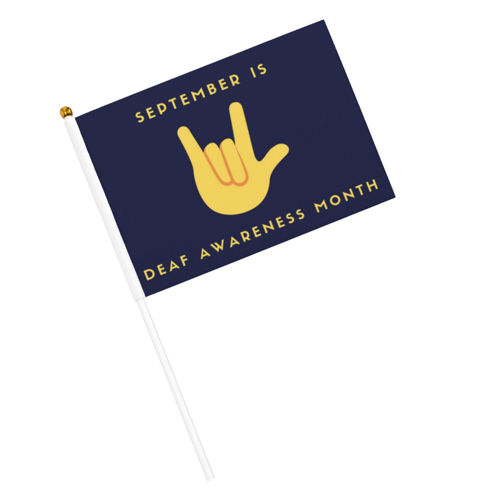 Deaf Awareness Month Hearing Loss Month Flag Small Mini Hand Held Flags ...