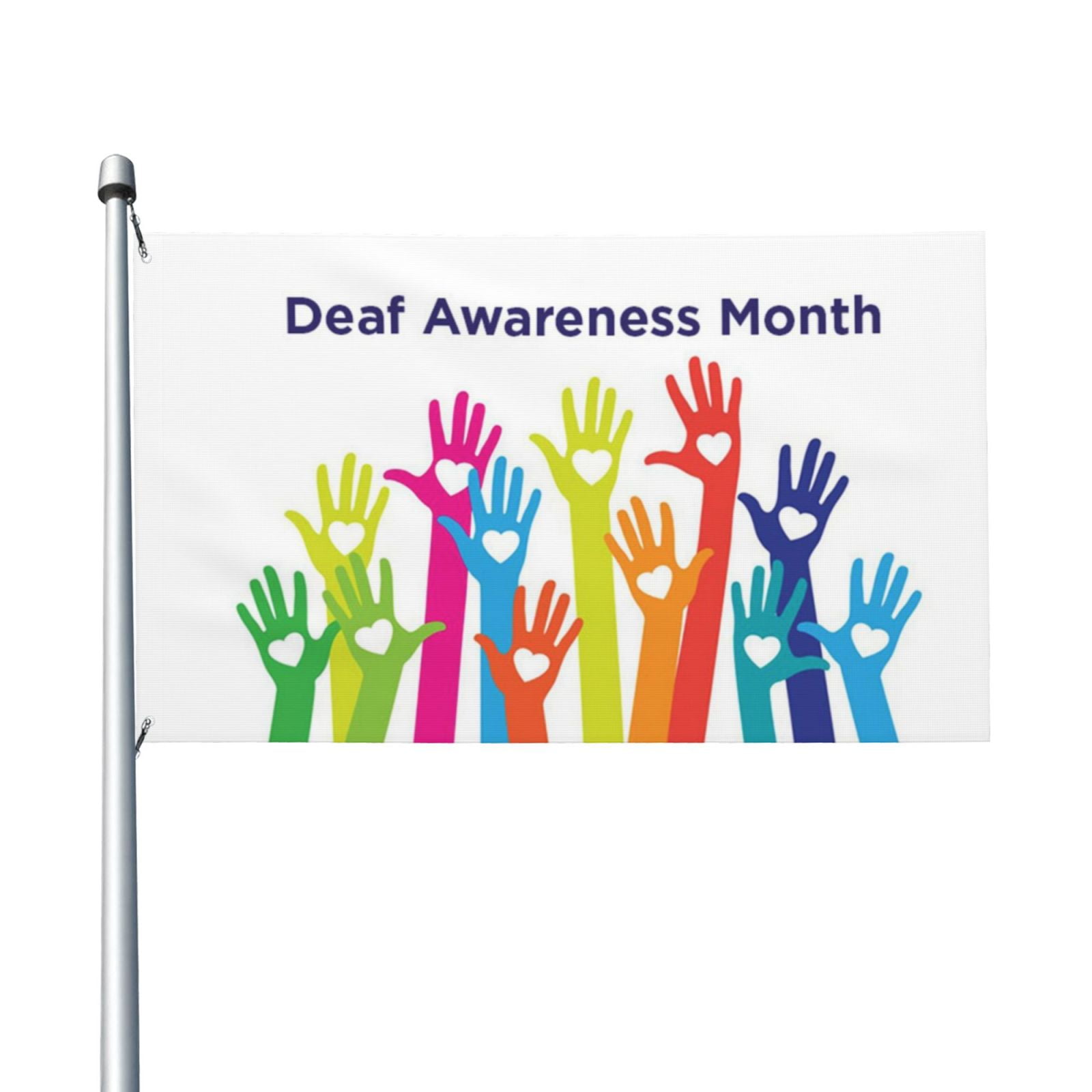 Deaf Awareness Month Hearing Loss Month Garden Flags 3x5 Ft Decoration ...