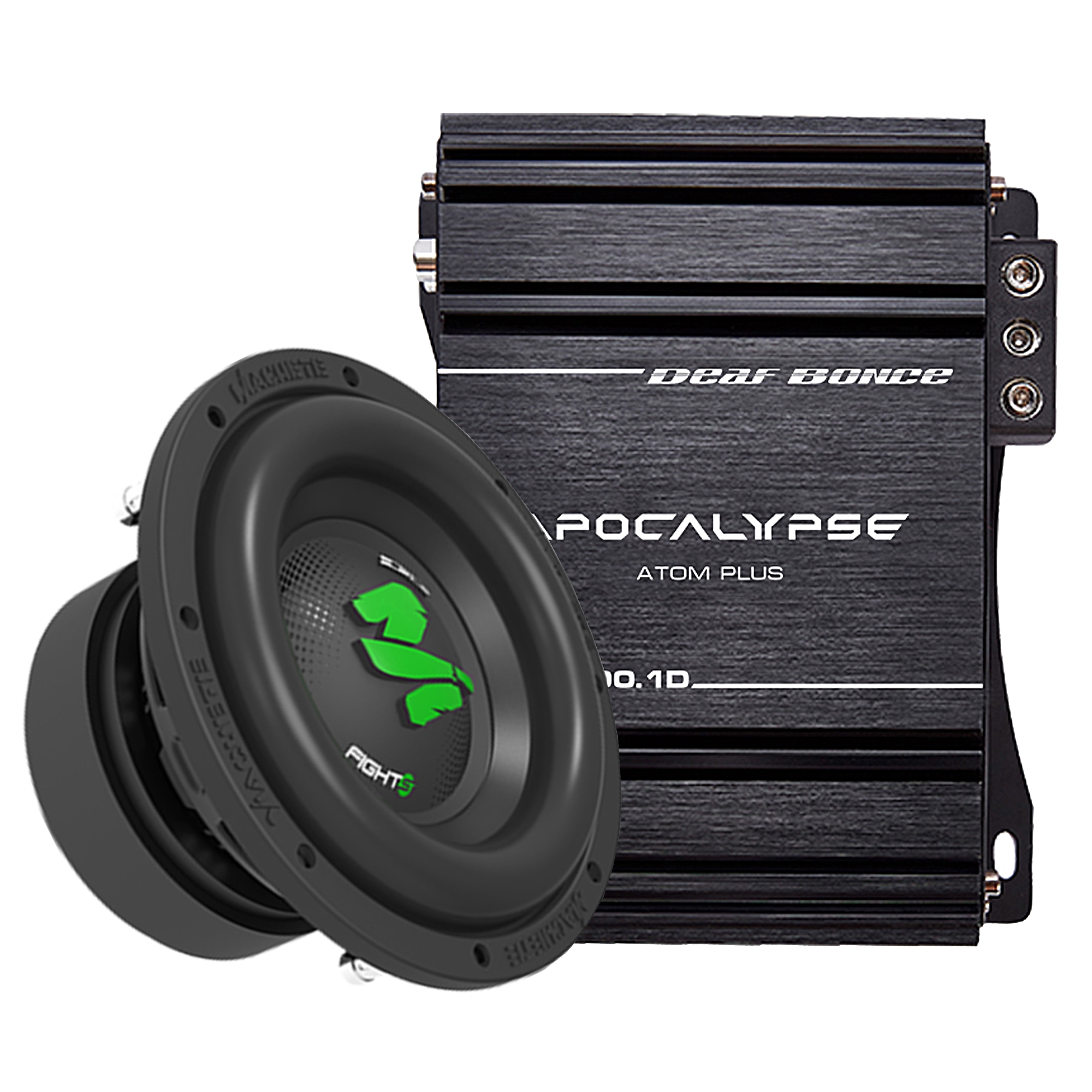 Deaf Bonce Car Audio 8" DVC 2 Ohm Subwoofer W/ Monoblock Amp Class D ...