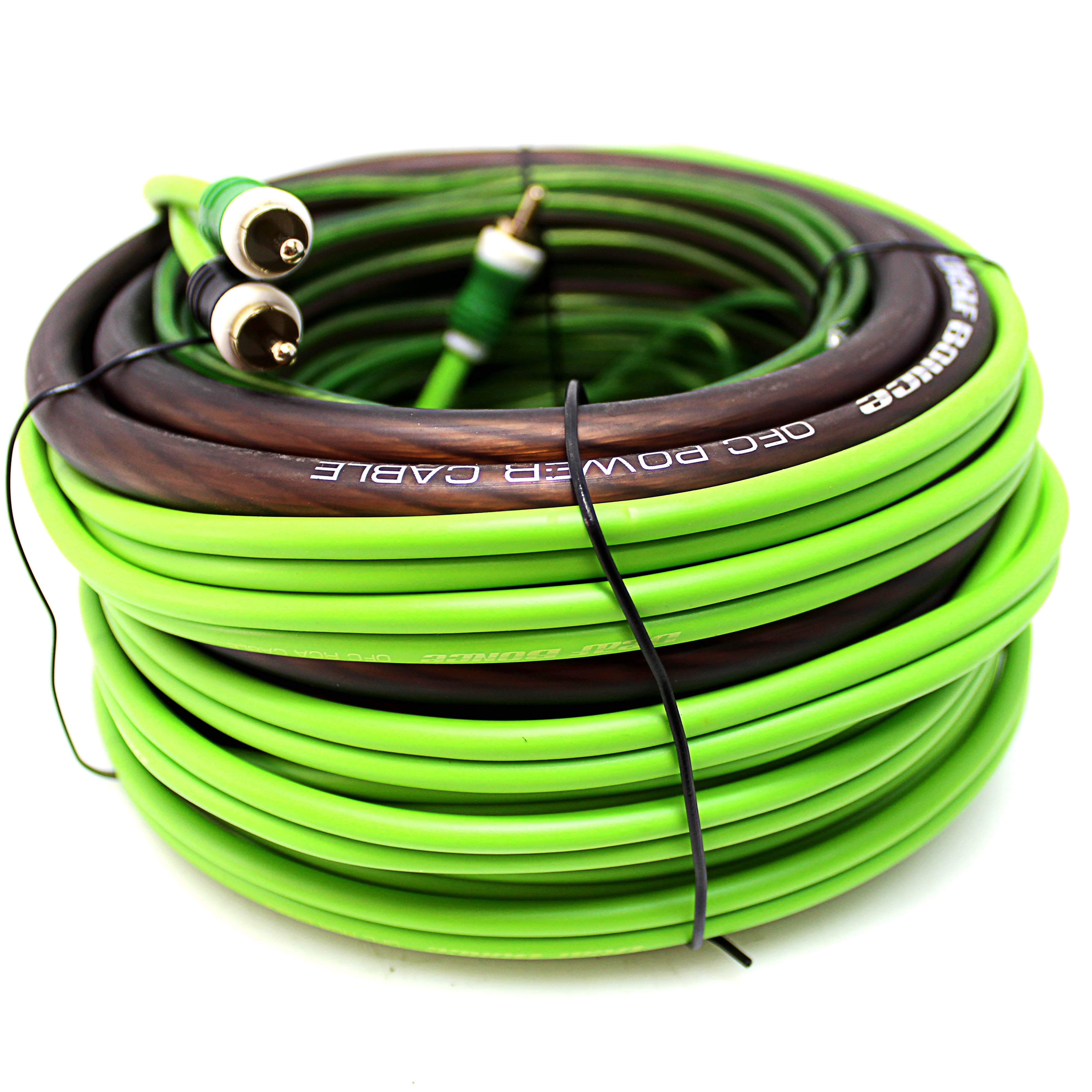 Deaf Bonce Machete MWK-42CU 4 Gauge OFC 2-Channel Green Amplifier ...