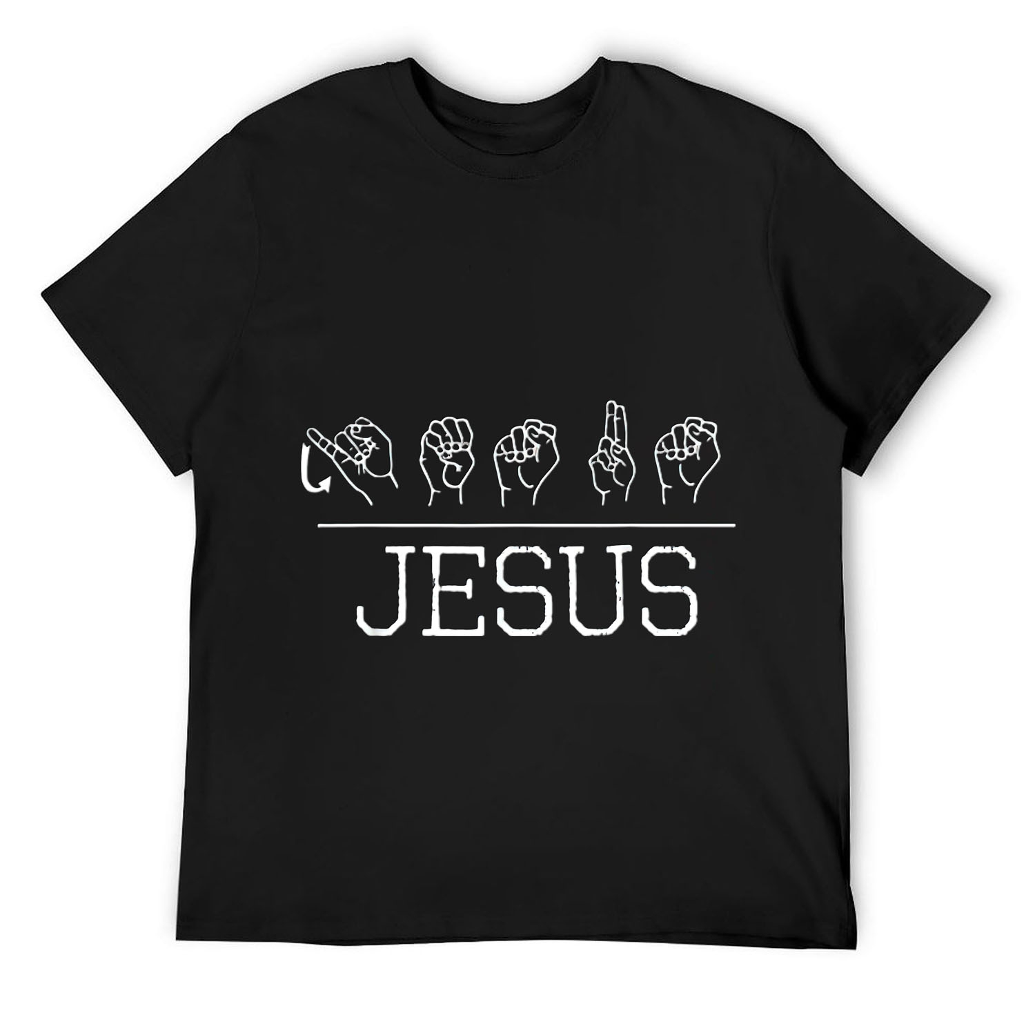 Deaf Christian Faith Name of Jesus ASL Sign Language Shirt T-Shirt ...