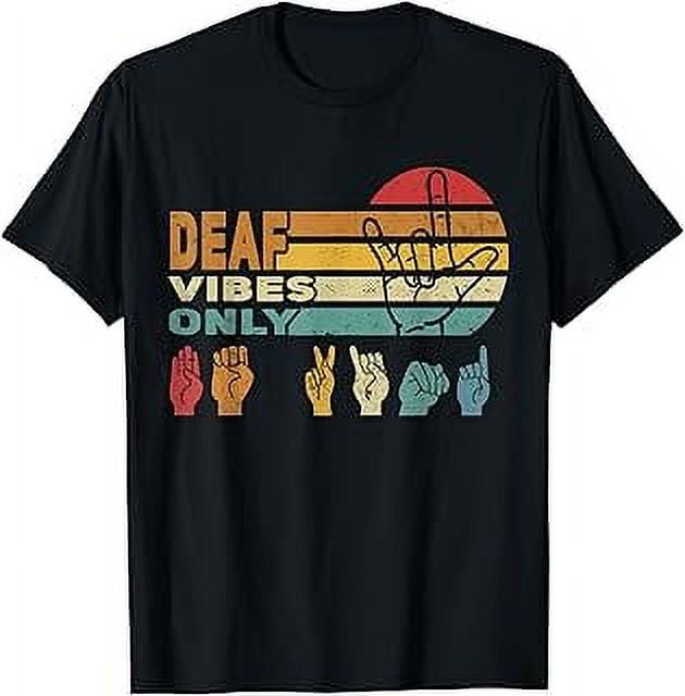 Deaf Hand Sign Language ASL Hand gesture T-Shirt - Walmart.com