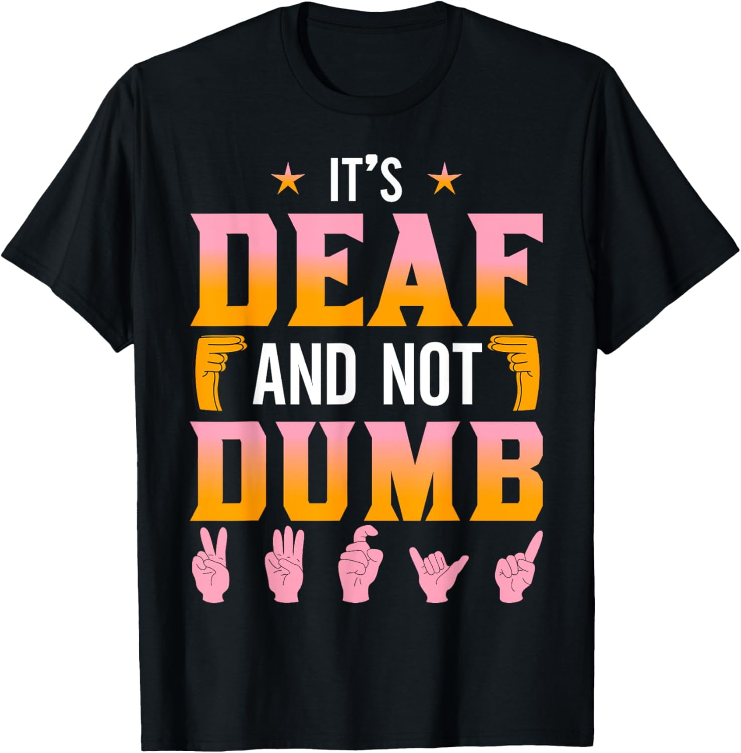 Deaf Pride Hearing Loss Sign Language T-Shirt - Walmart.com