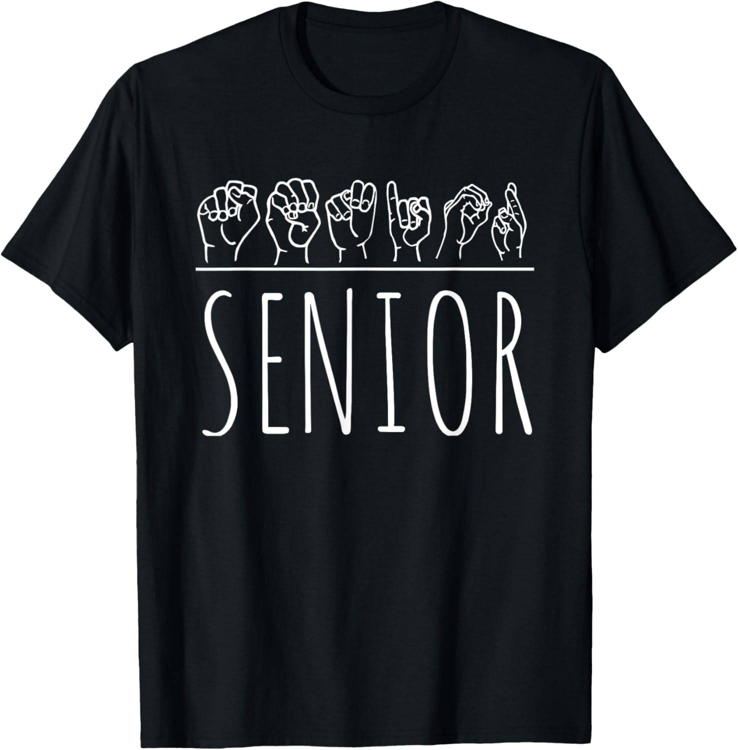 Deaf Pride Senior Graduation ASL Sign Language Gift Shirt T-Shirt ...