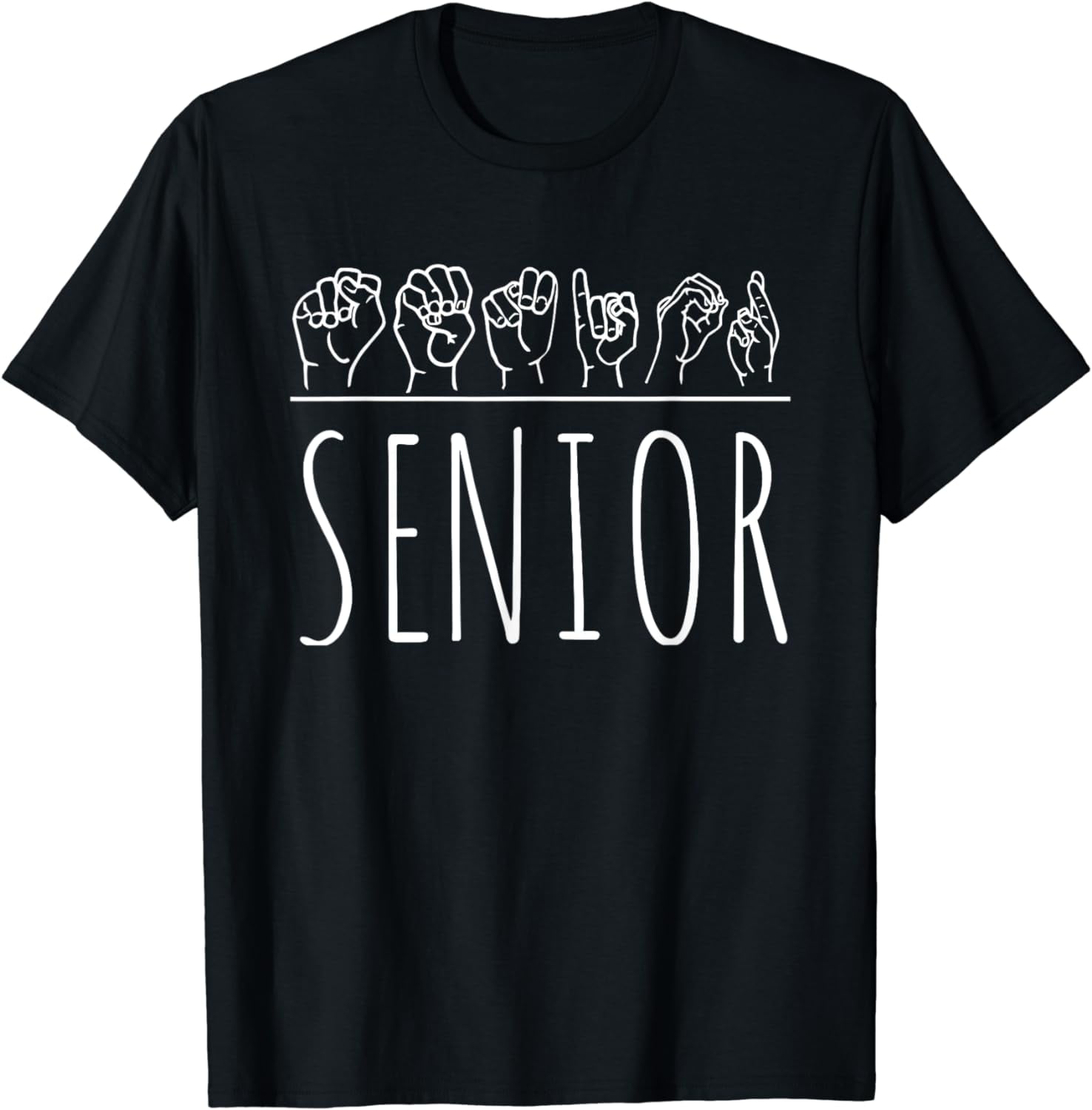 Deaf Pride Senior Graduation ASL Sign Language Gift Shirt T-Shirt ...