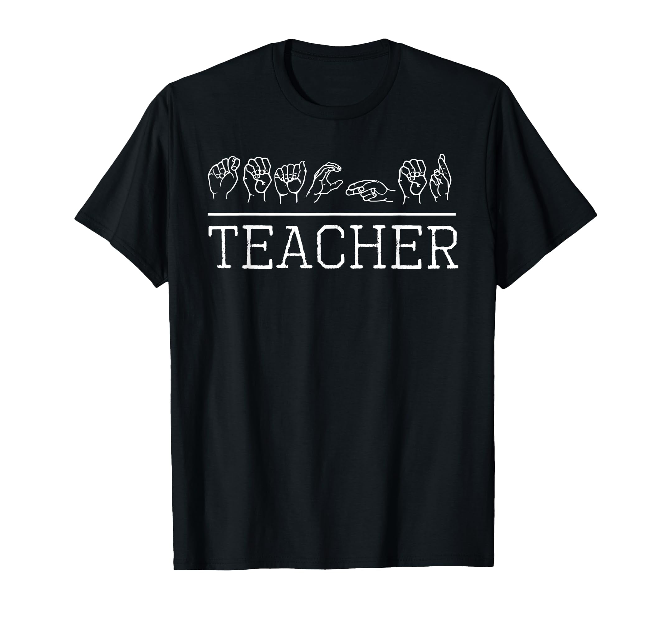 Deaf Pride Teacher ASL Sign Language Word T-Shirt - Walmart.com