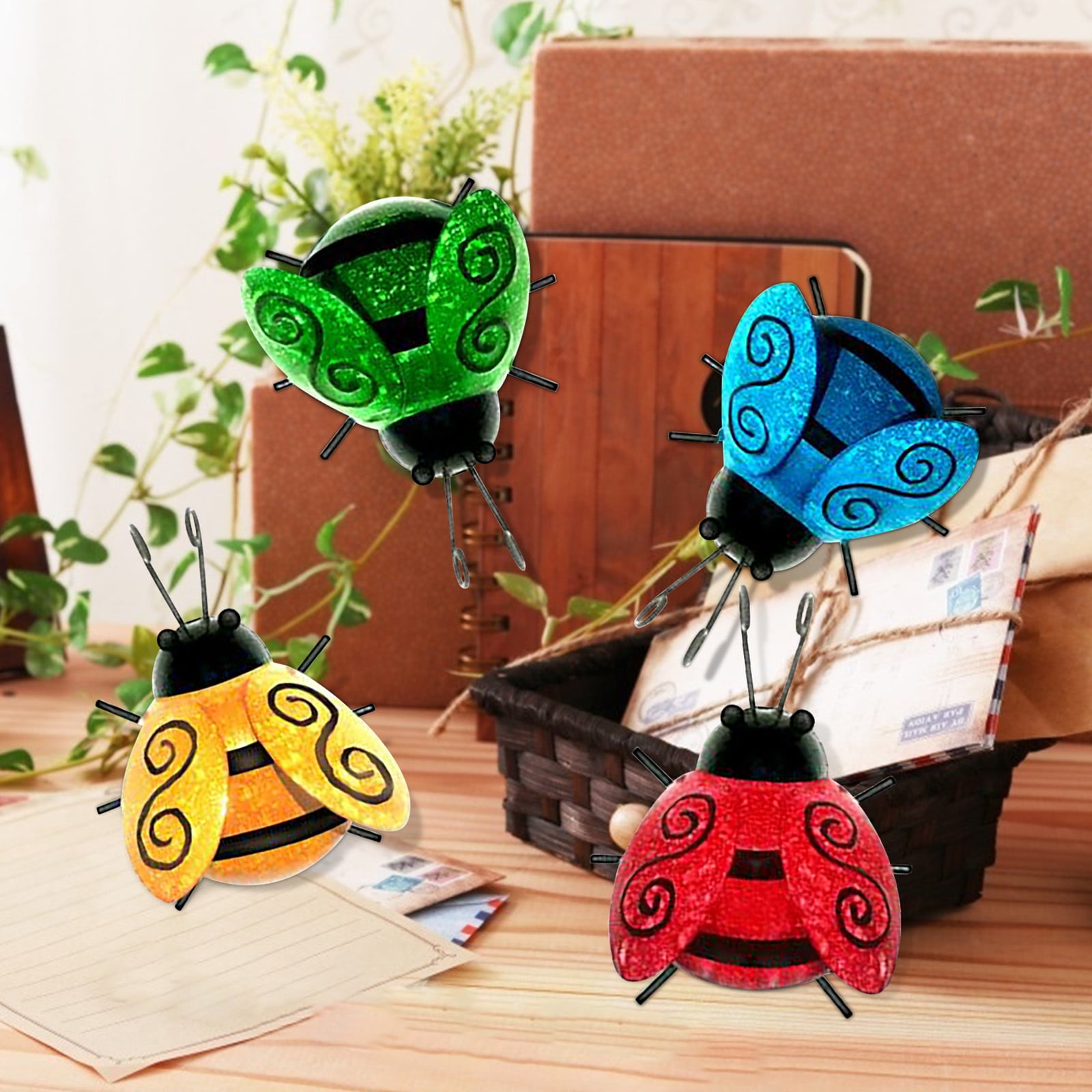 Deagia Metal Garden Decor for Outside Clearance 4 pcs Ladybugs Garden ... Deagia Metal Garden Decor for Outside Clearance 4 pcs Ladybugs Garden ...
