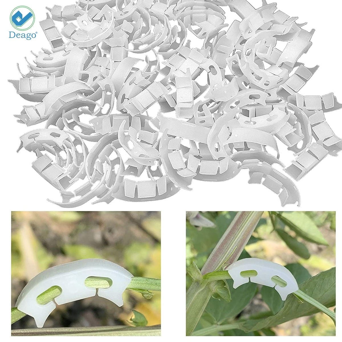 Deago 100 Pieces 90 Degree Plant Trainer Clips, Plant Growth Bender ...