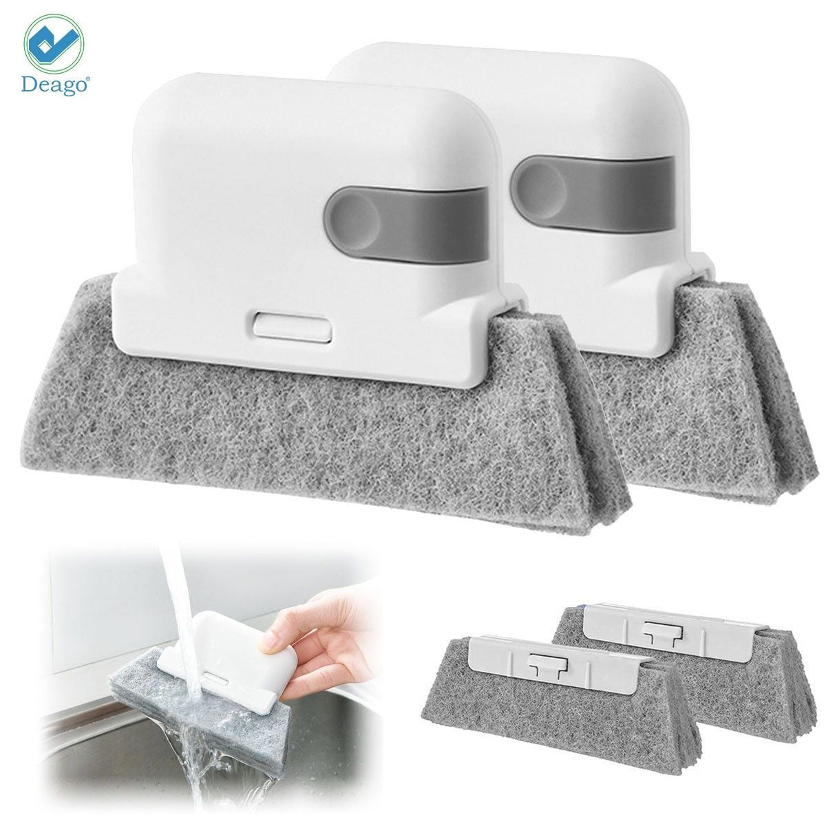 Deago 2 PCS Window Groove Cleaning Brush, Hand-held Crevice Cleaner ...