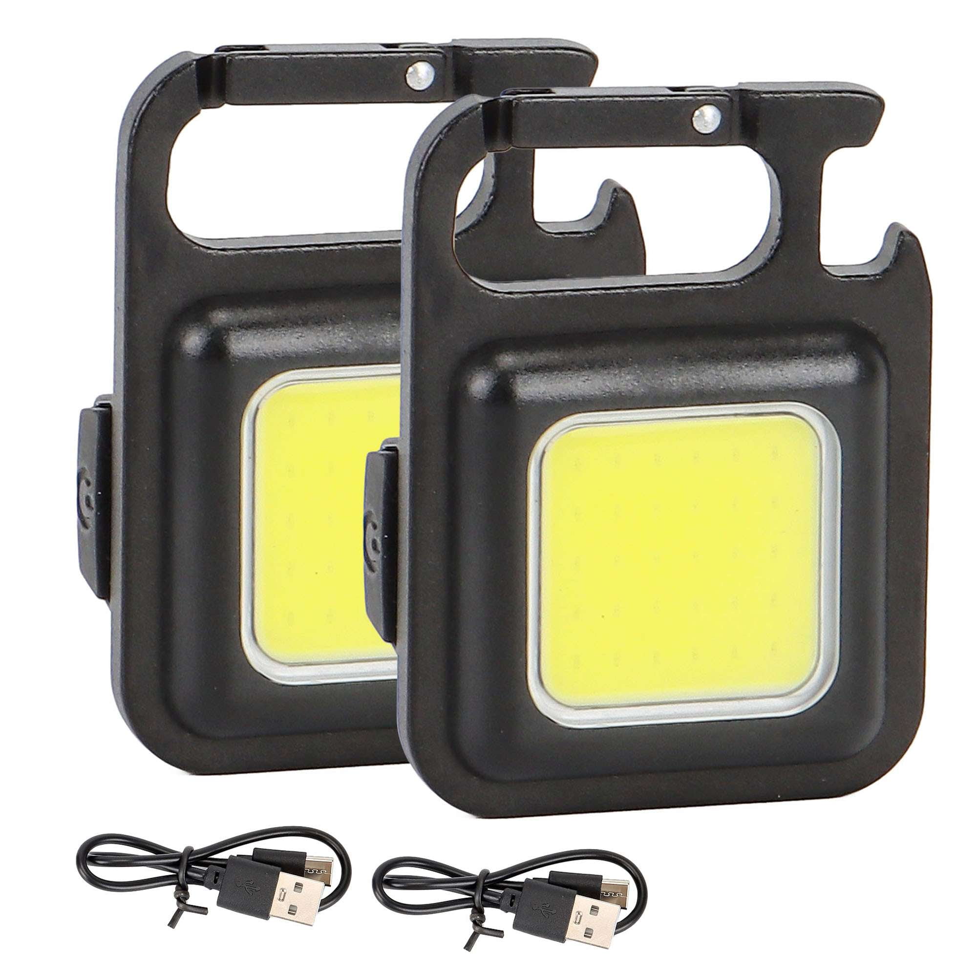 Deago 2 Pack COB Small Flashlights 500 Lumens Rechargeable Portable Led ...