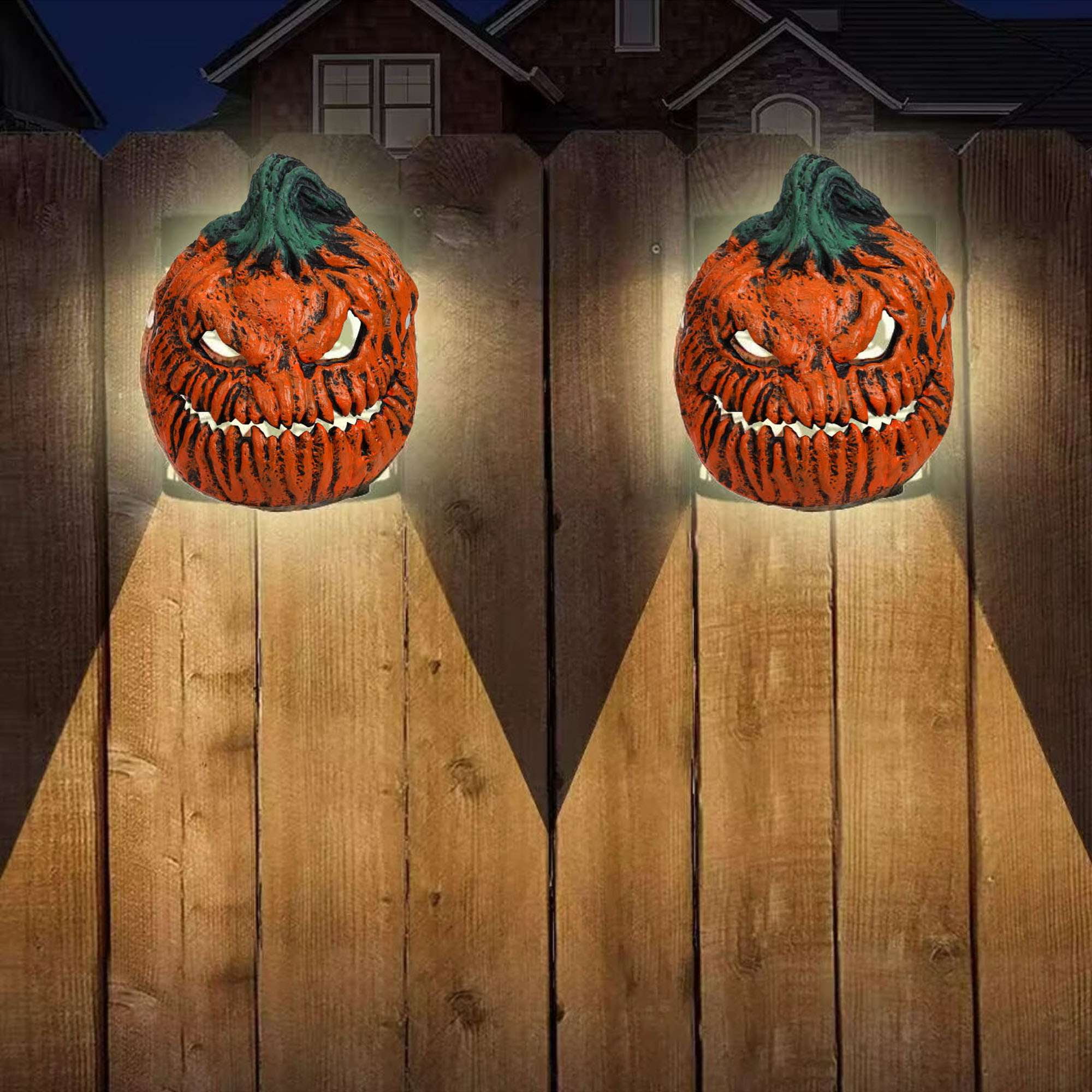 Deago 2 Pack Halloween Decorations Outdoor Pumpkin Porch Light Covers ...