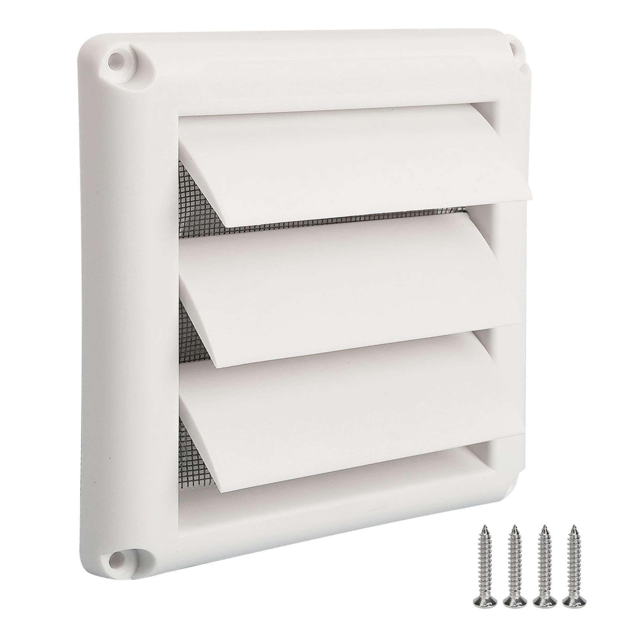 Deago 2 Pack Louvered Dryer Vent Cover 4 inch for Outdoor/Indoor Fit ...