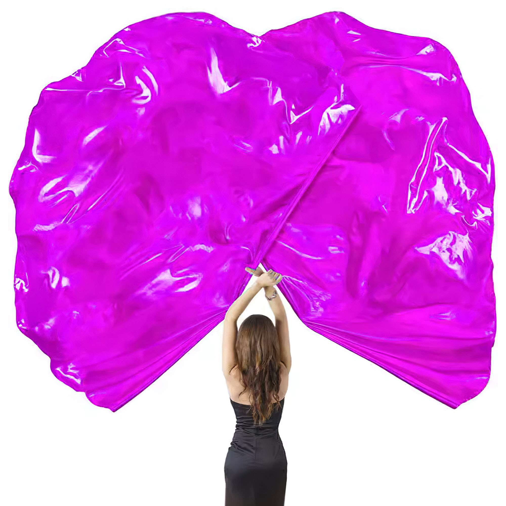 Deago 2 Pack Praise Dance Worship Flags with Scalable Rod Semicircle ...