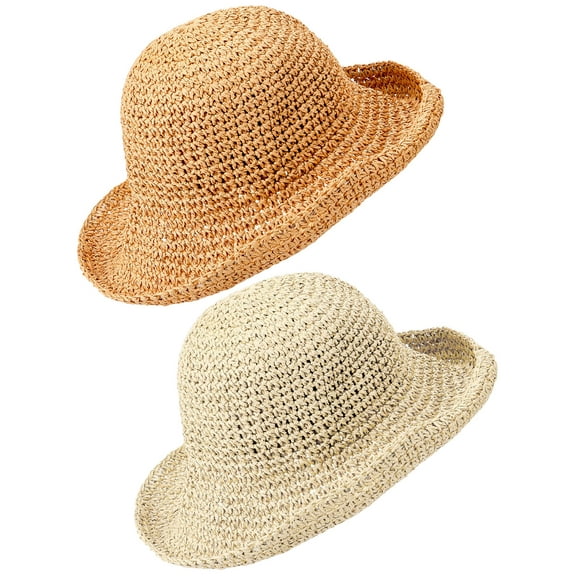 Cmunyle Wide Brim Straw Hat For Women Sun Protection Summer Beach ...