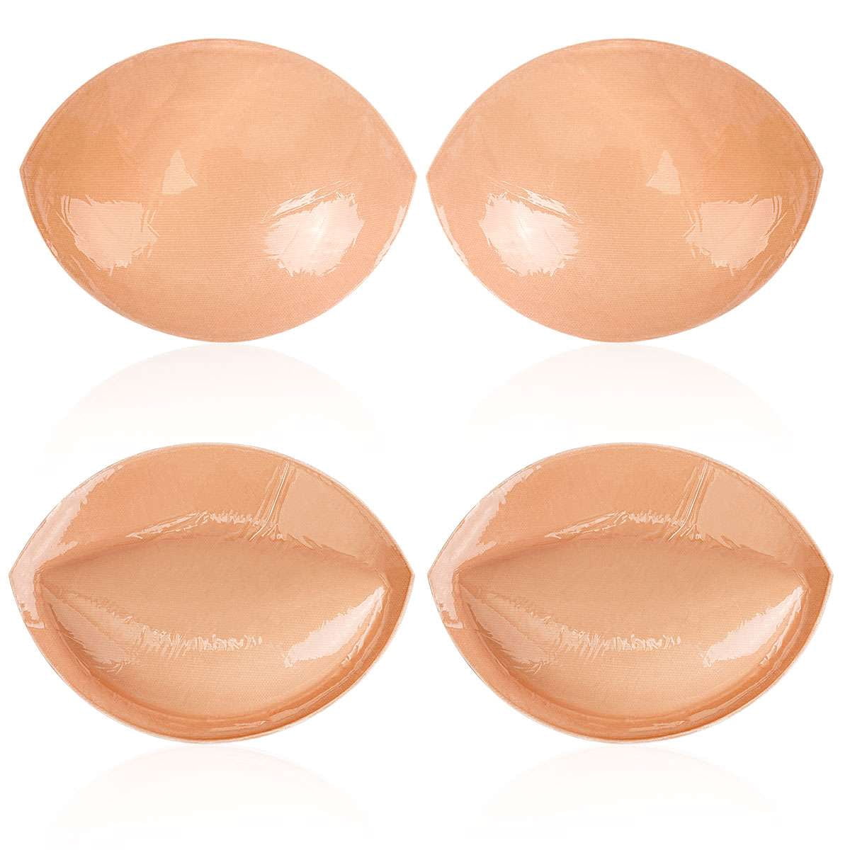 Deago 2 Pairs Double Sided Sticky Bra Inserts Reusable Push Up Lift ...