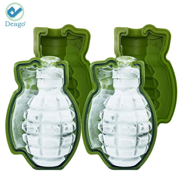Deago 3D Grenade Ice Cube Mold Maker Silicone Tray Great Bar Party ...