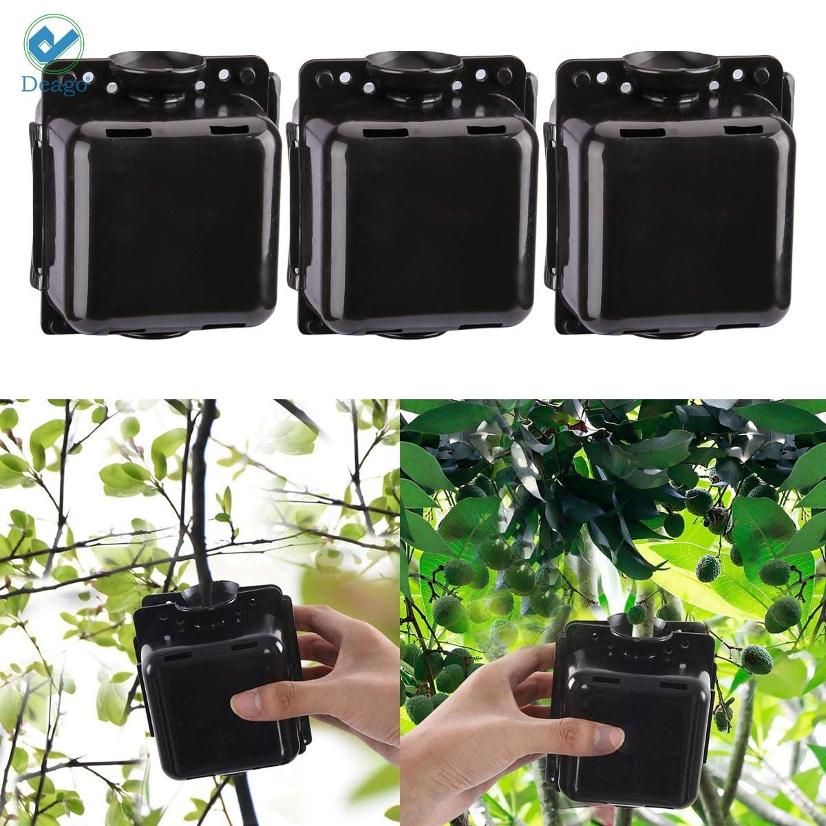Deago 3PCS Plant Rooting Device, High-Pressure Propagation Ball Rooter ...