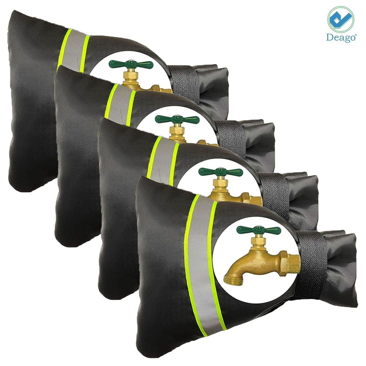 "Deago 4 Pack Insulated Outdoor Water Spigot Cover for Cold Weather ...