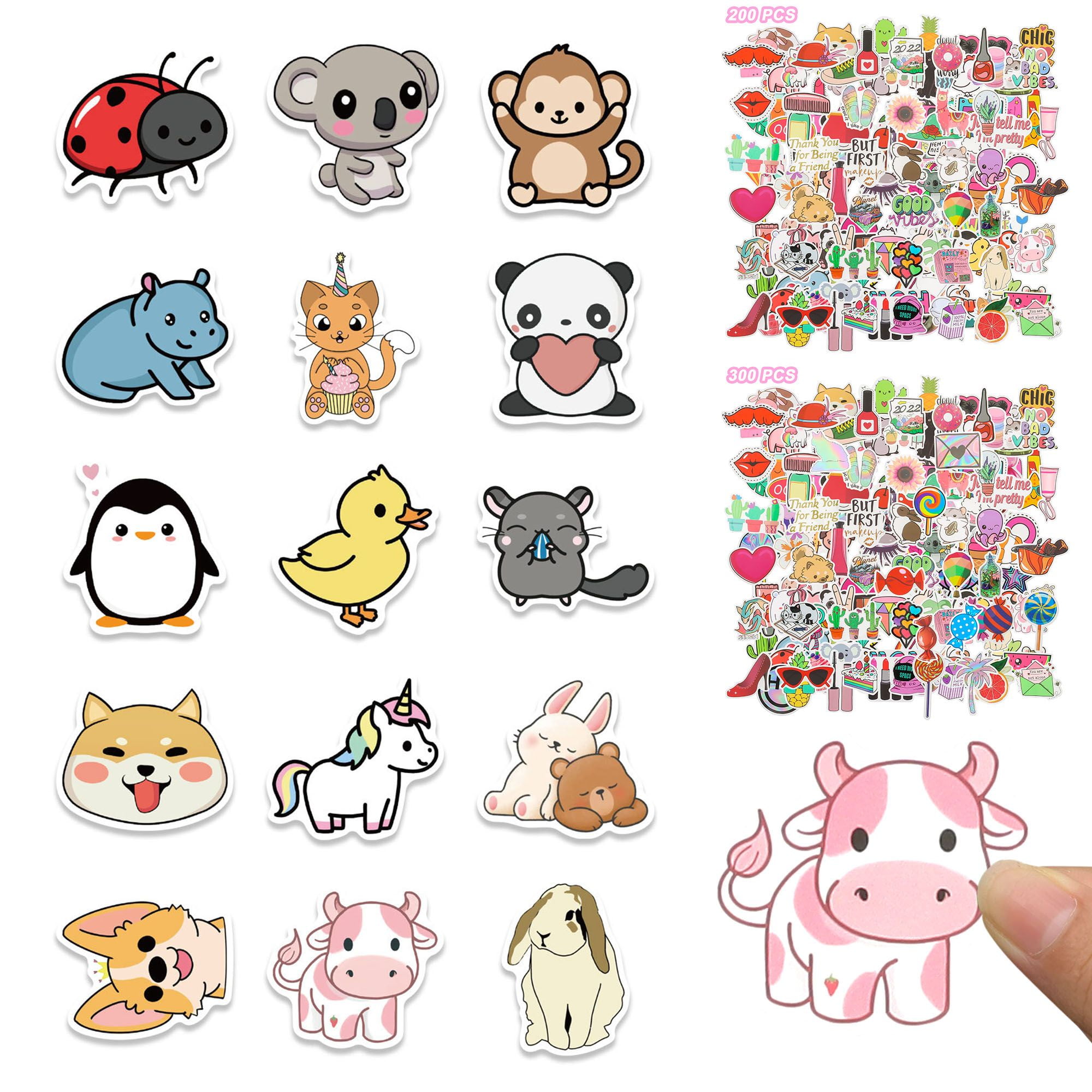 Deago 500 Pcs Water Bottle Stickers Cute Vinyl Waterproof Vsco Laptop ...