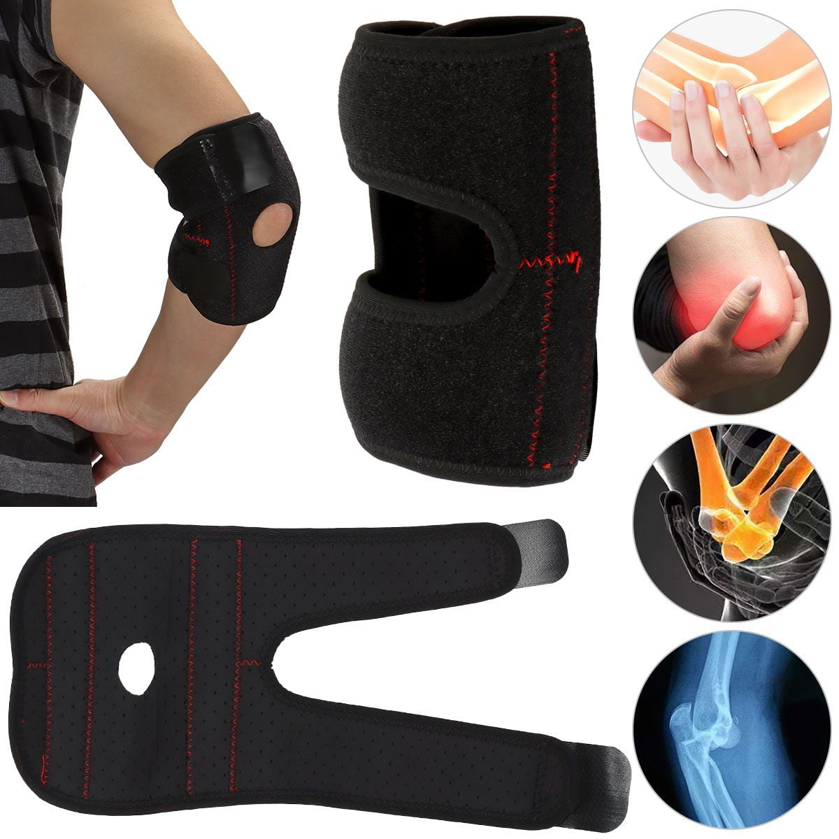 Deago Adjustable Tennis Elbow Brace Support Splint Arm Sleeve for ...