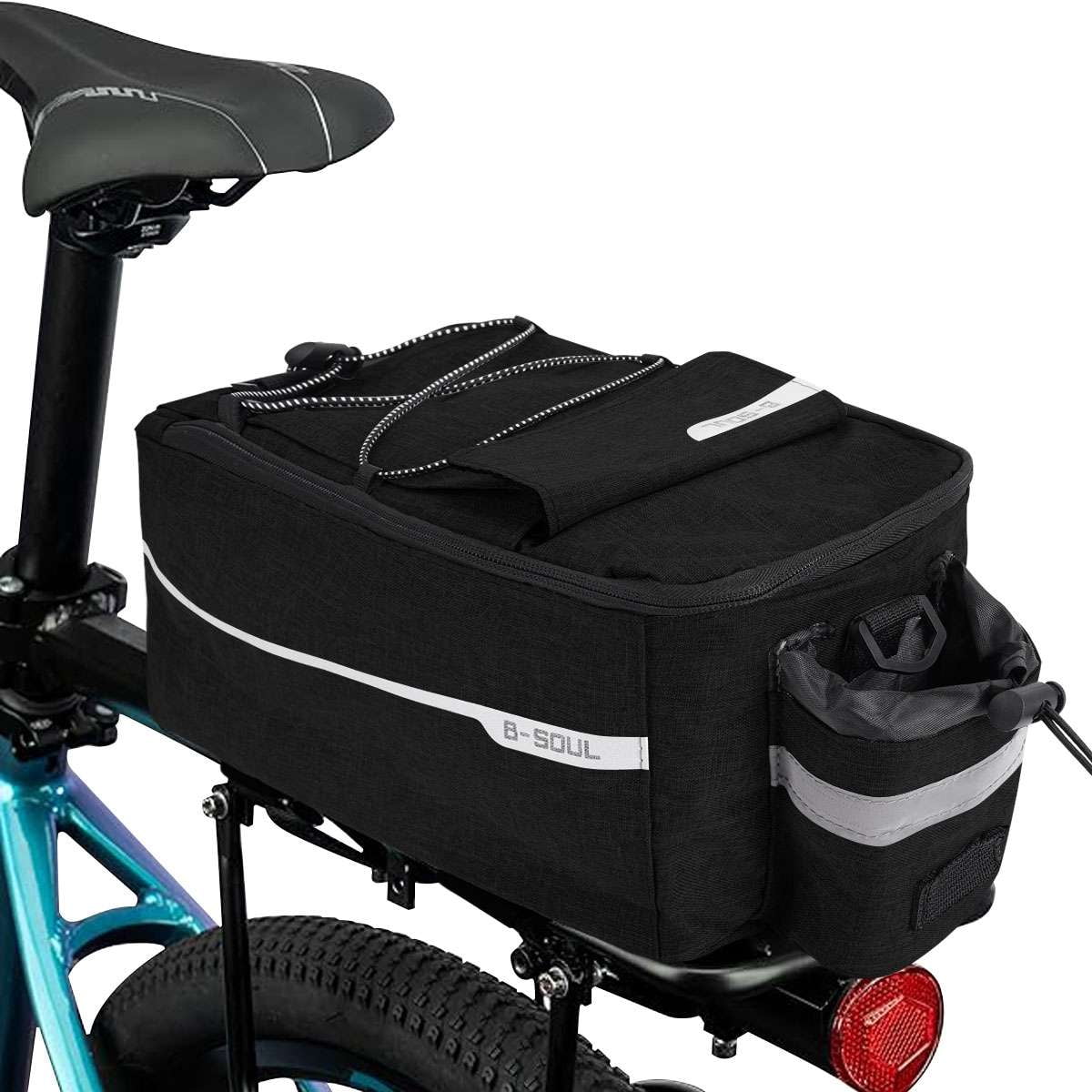 Deago Bike Rear Rack Bag Waterproof Reflective Bicycle Trunk Pannier ...