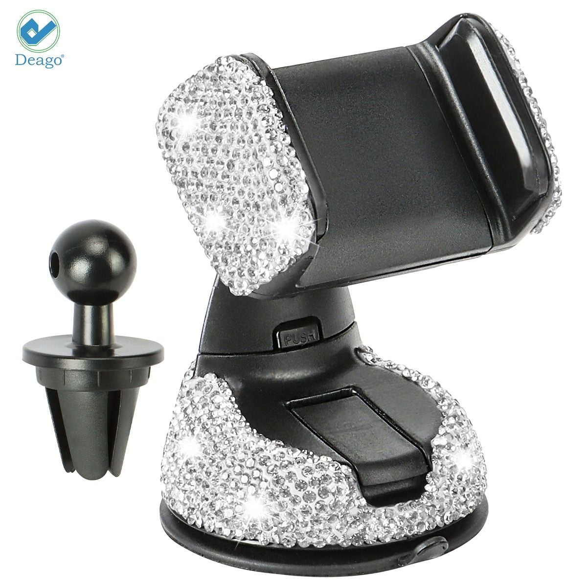 Deago Car Phone Mount Cell Phone Holder with One More Air Vent Base ...
