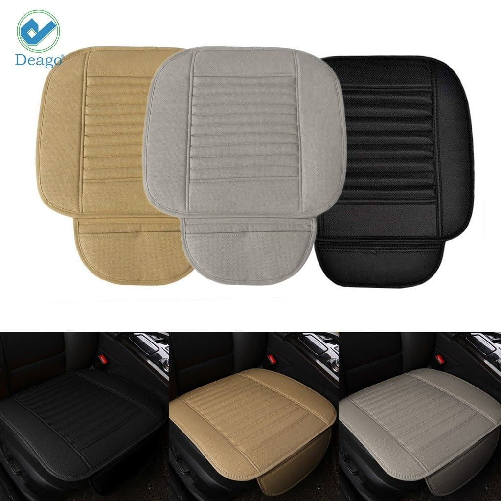 Deago Car Seat Cover Protector, Gray PU Leather Cushion, Ventilation ...