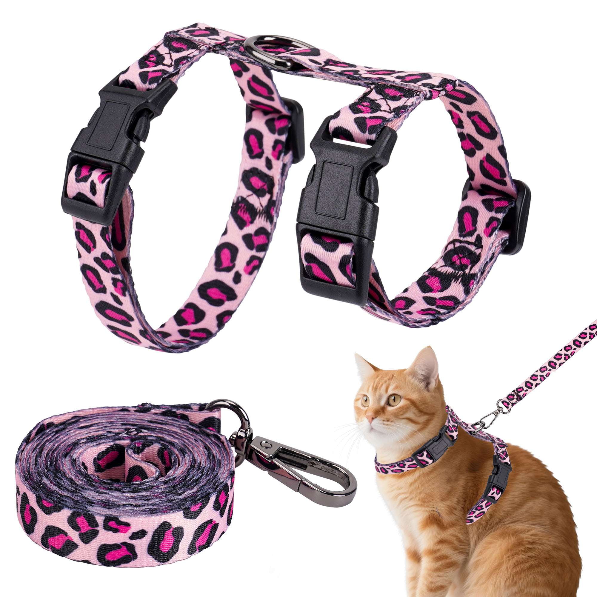Deago Cat Harness and Leash Set - Escape Proof Adjustable Cat Harness ...