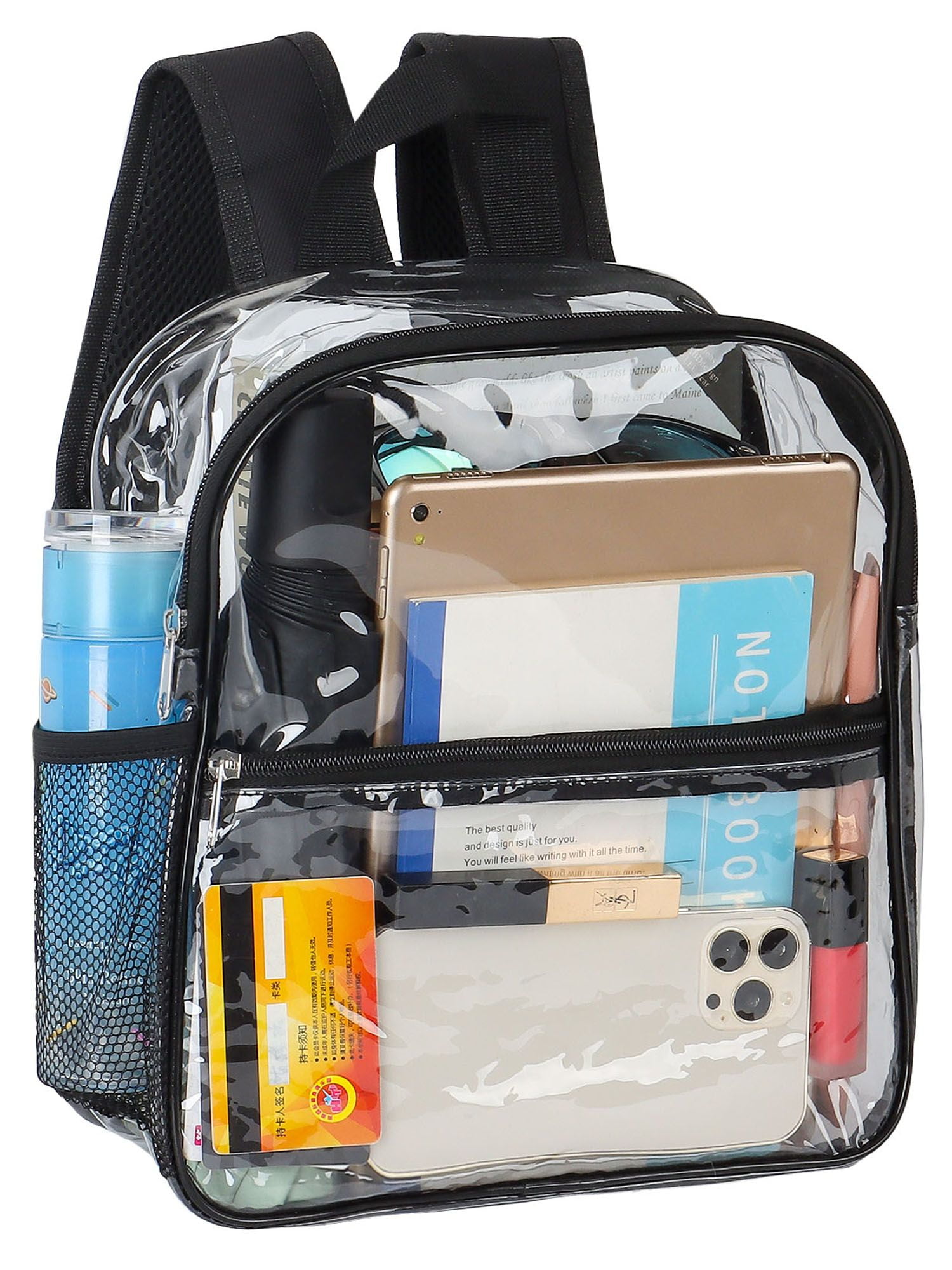 Deago Clear Small Backpack Heavy Duty Stadium Approved Waterproof PVC ...