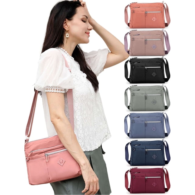 Deago Crossbody Bag for Women Nylon Waterproof Lightweight Casual ...
