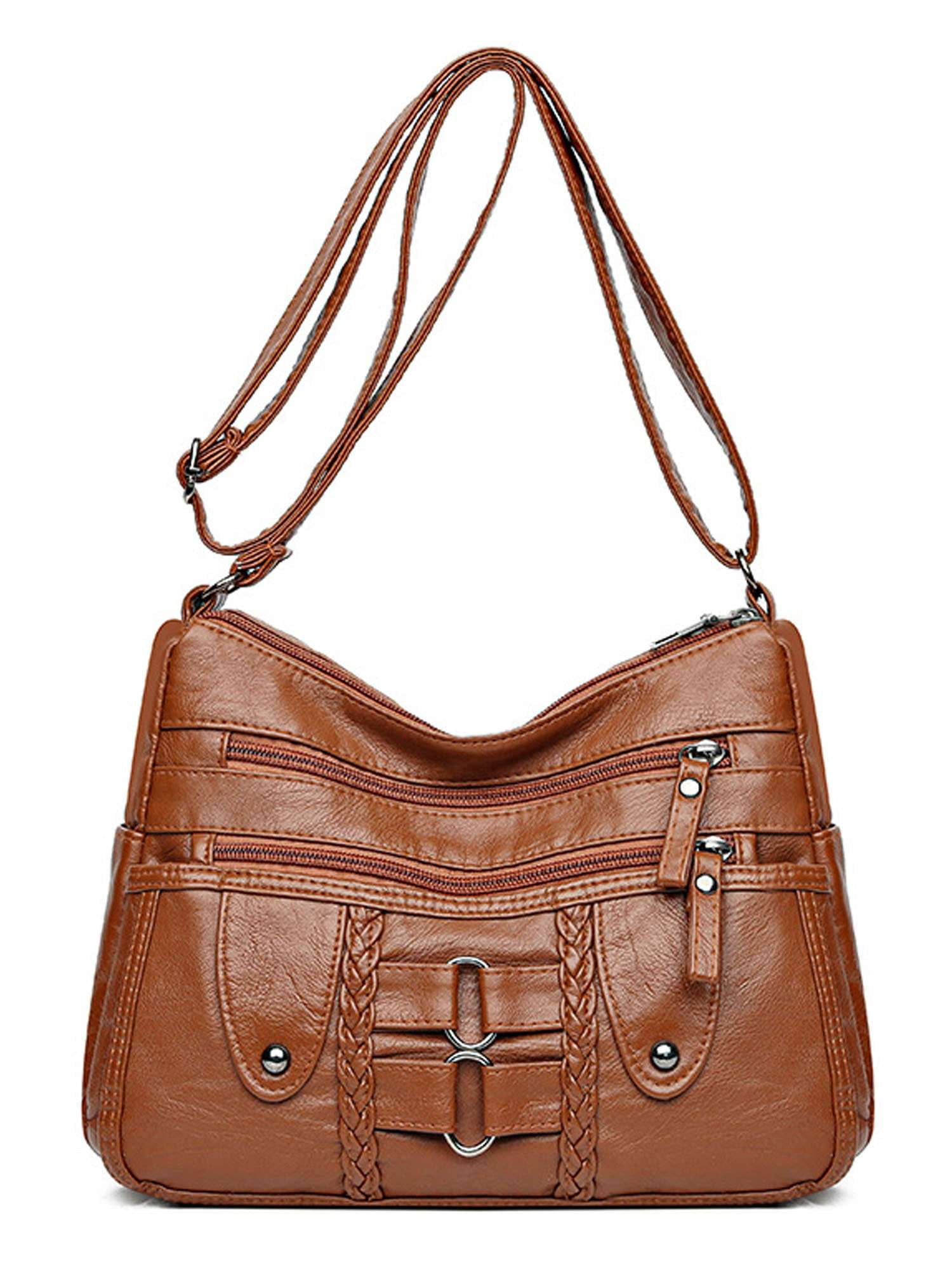 Deago Crossbody Bags for Women Pocketbooks Soft PU Leather Purses and ...