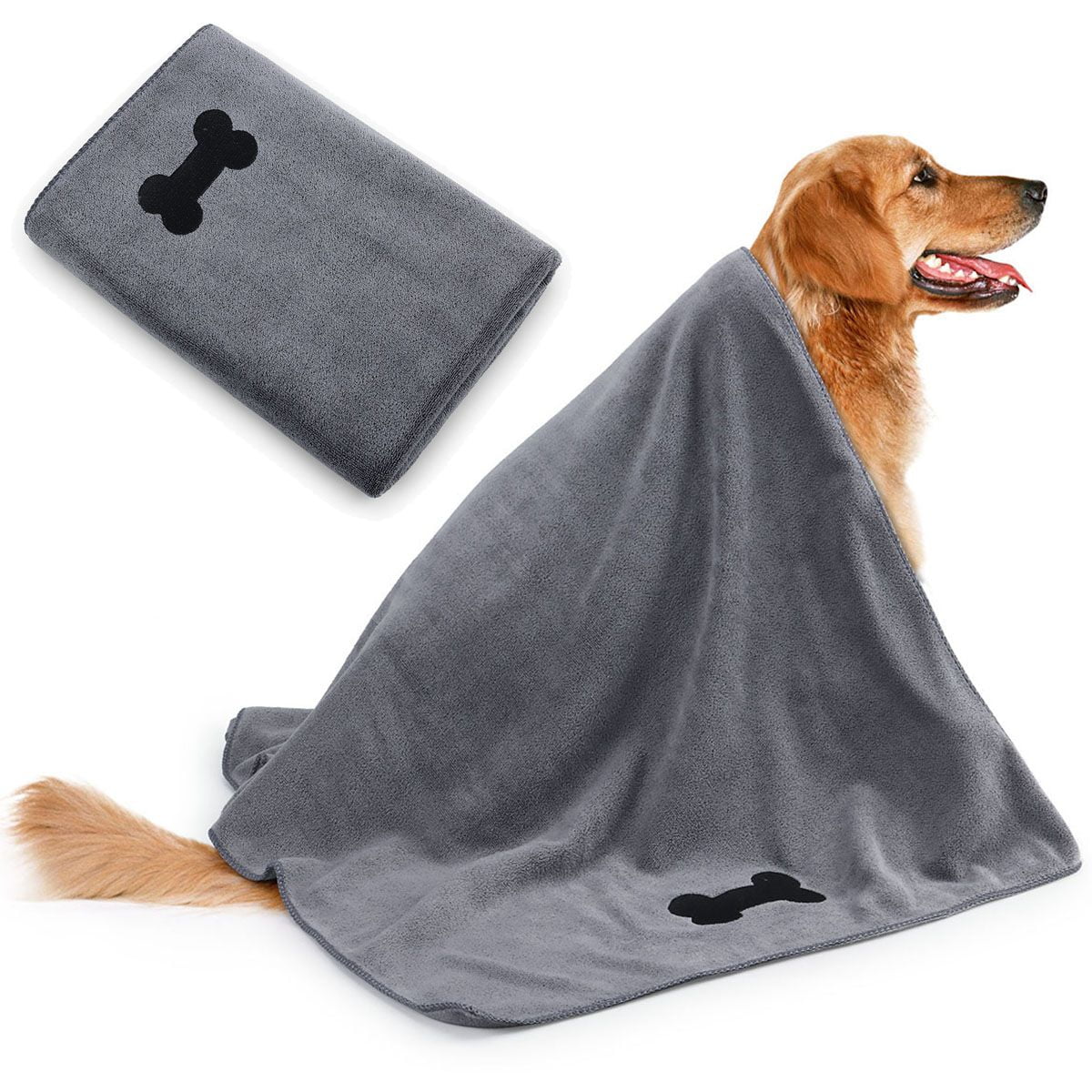 Deago Dog Towel Super Absorbent Microfiber Dog Drying Towel Soft Pet ...