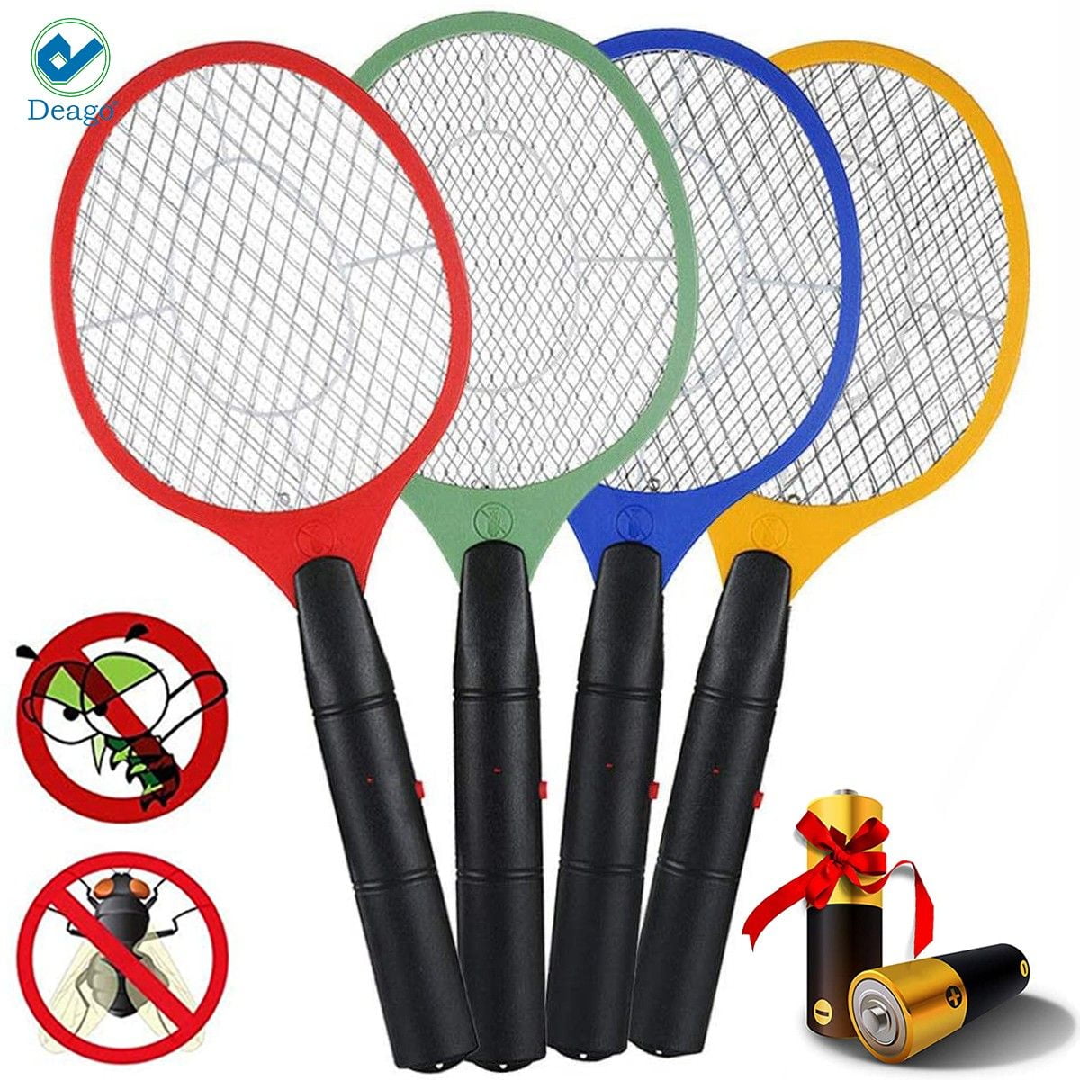 Deago Electric Fly Swatter Bug Zapper Mosquito Fly Killer Racket for ...