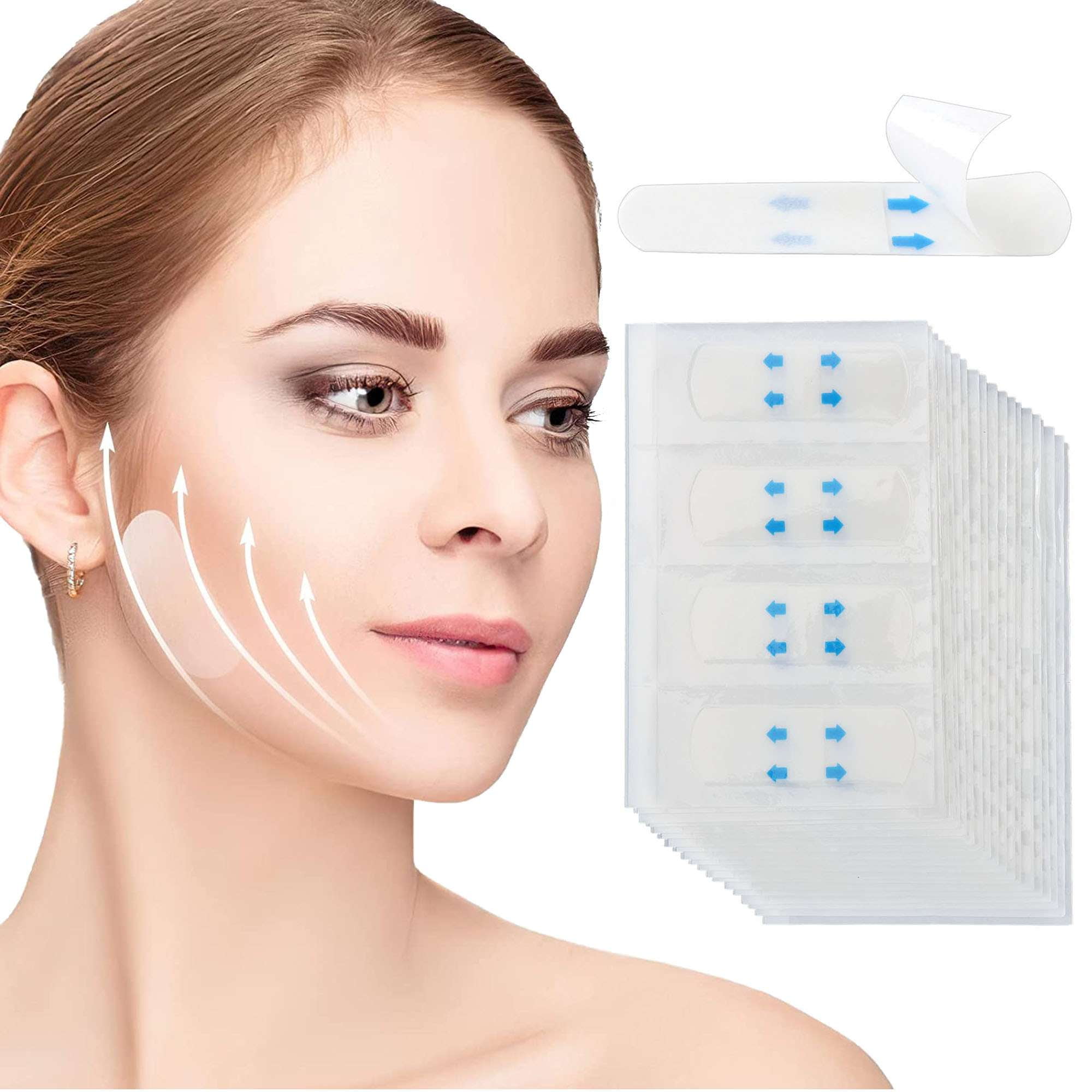 Deago Face Lift Tape Invisible,80PCS Invisible Face Lifter Tape, Neck ...