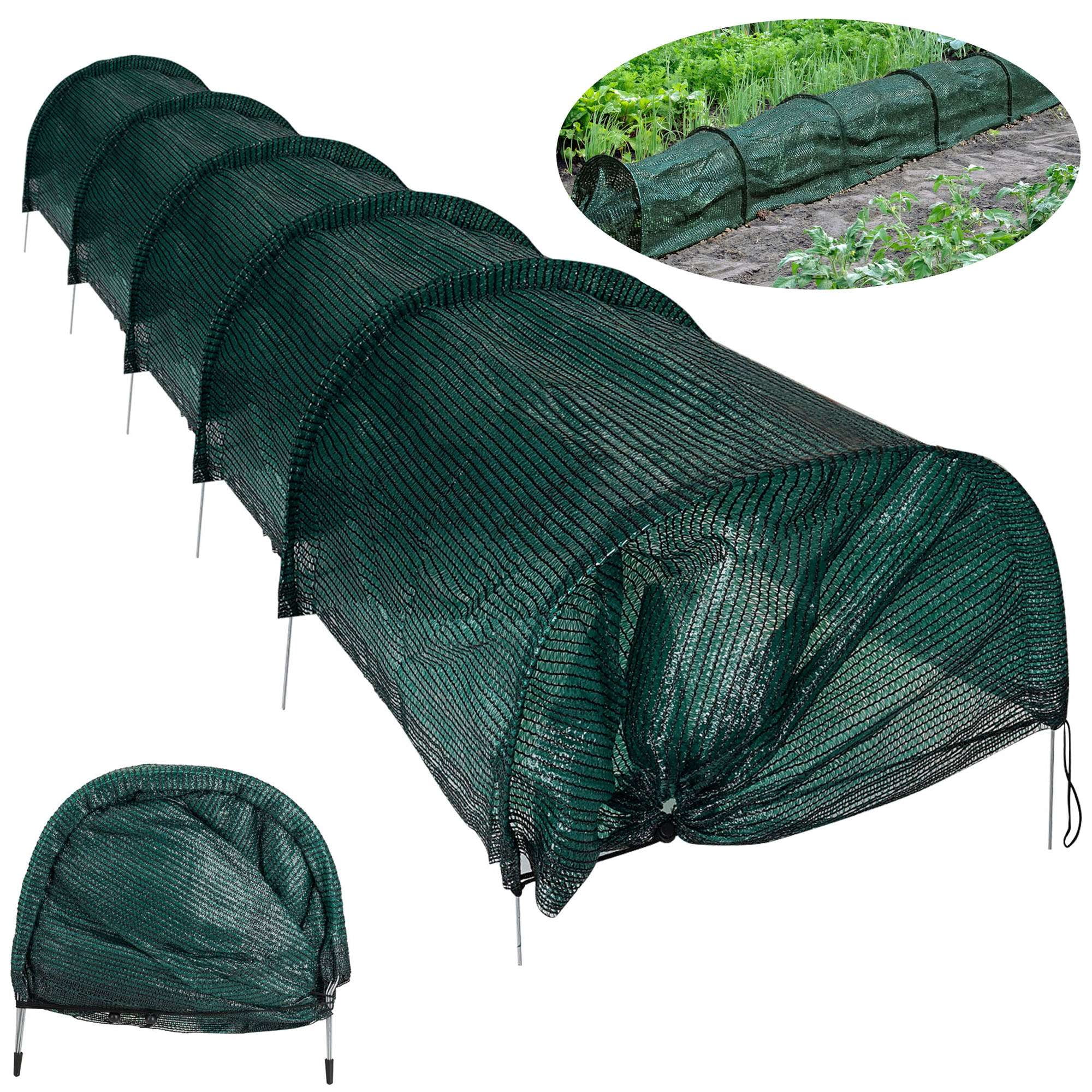 Deago Garden Tunnel Shade Net Cover Greenhouse Protection from Sun Heat ...
