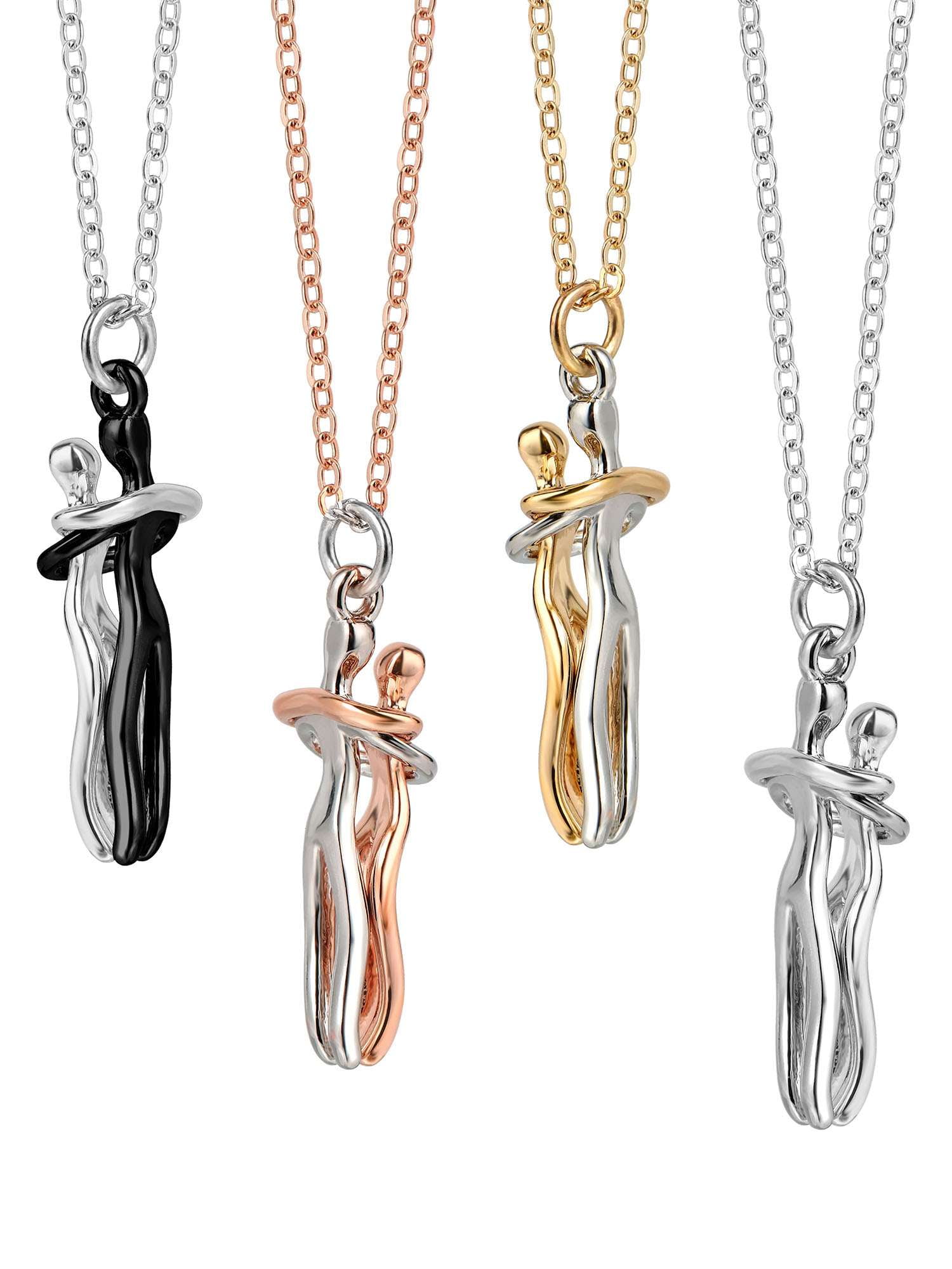 Deago Hug Couples Necklace for Women or Men Lovers Pendant Necklace for ...