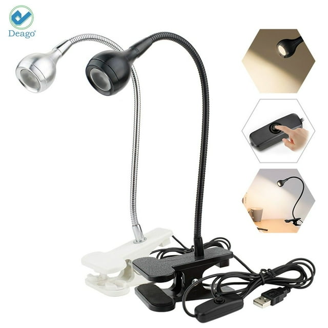 Deago LED Flexible USB Clip On Light/Book Light/Reading Lamp/Night ...