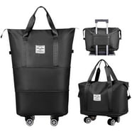 Redcamp 140L Foldable Duffle Bag with Wheels Backpack Straps Black ...