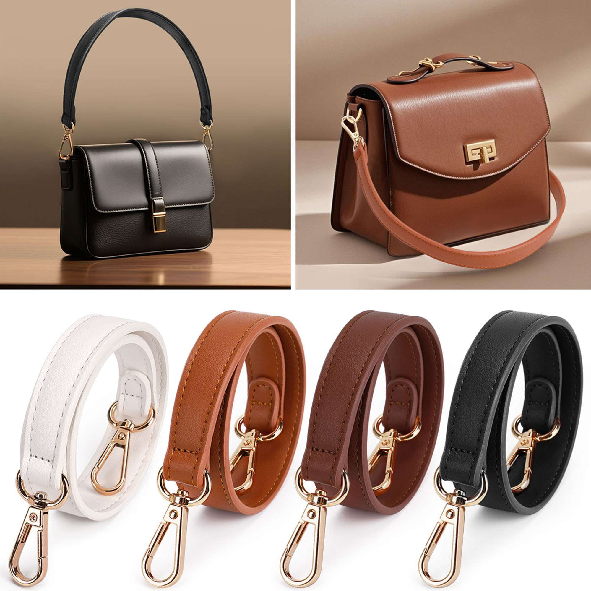 Deago Leather Purse Strap Replacement Handle 18.5 Inch Adjustable ...